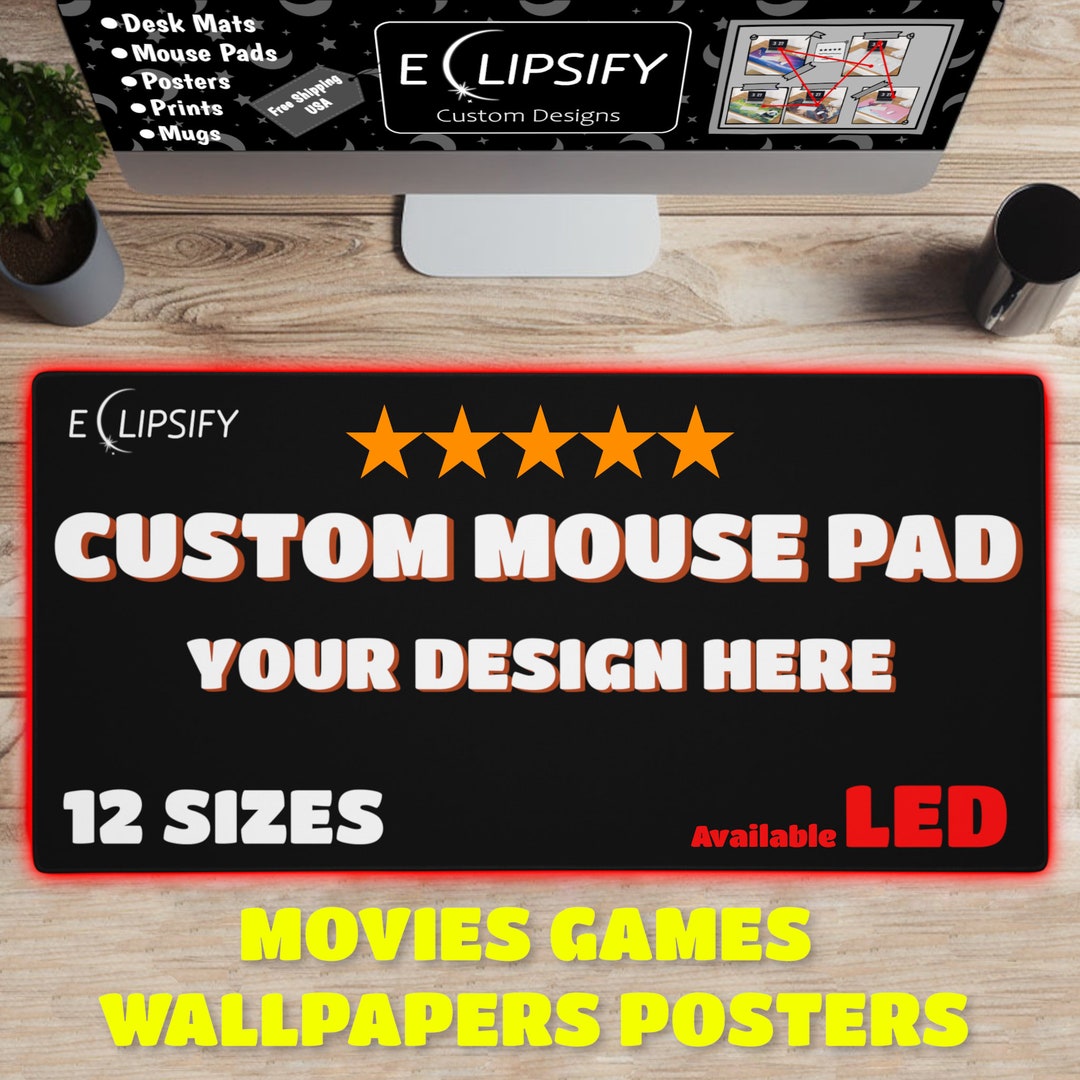 Custom Large Desk Mat and Mouse Pad, Custom Desk Pad, Custom Anime ...