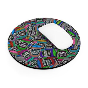 Baked Beans Mousepad, Baked Beans Desk Mat, Custom Desk Mat, Colourful ...