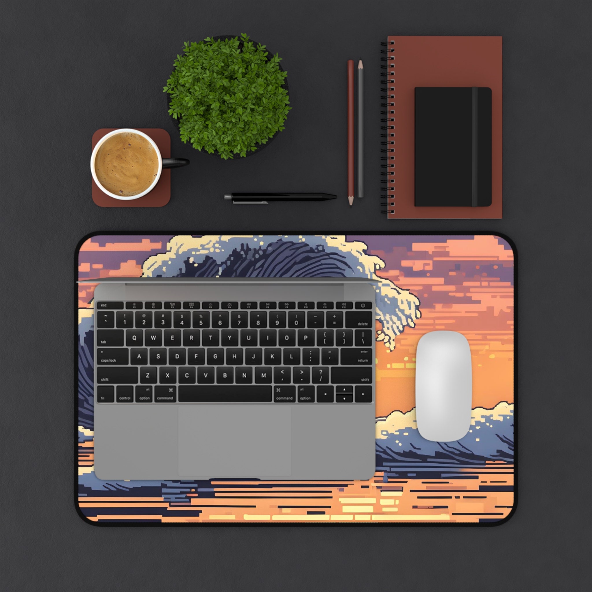 Pixel Art Great Wave Mouse Pad the Great Wave off Kanagawa - Etsy