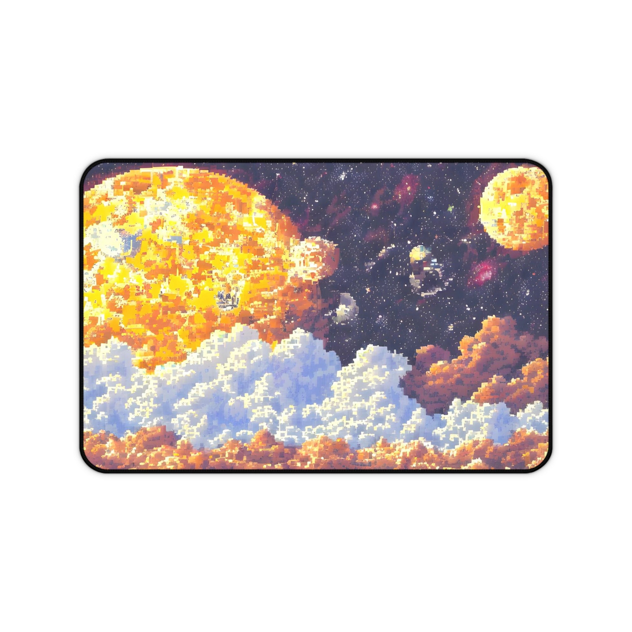 Pixel Art Clouds Mouse Pad Pixel Art Space Desk Mat Sunset - Etsy