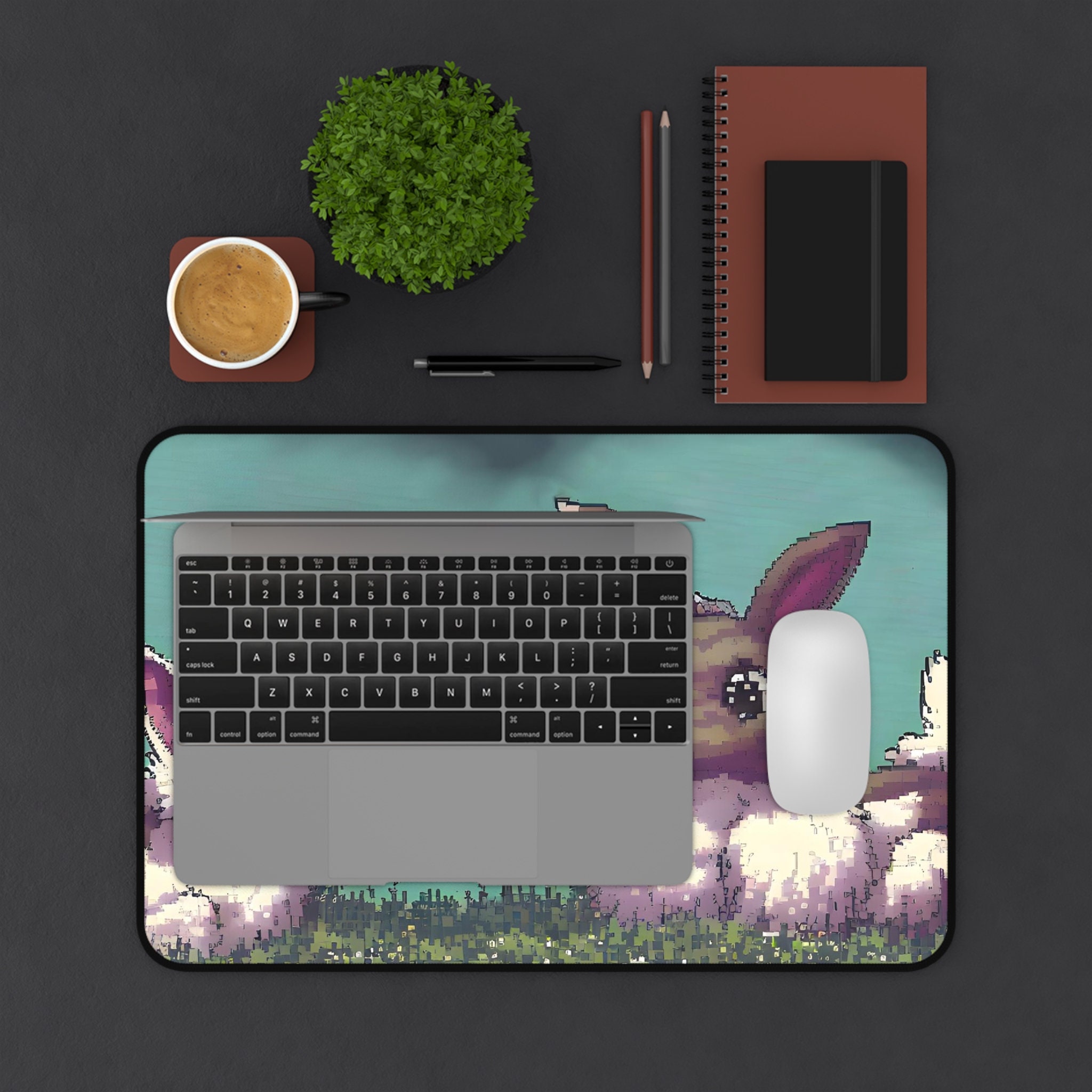 Pixel Art Kawaii Bunny Mouse Pad Anime Bunny Desk Mat Kawaii - Etsy