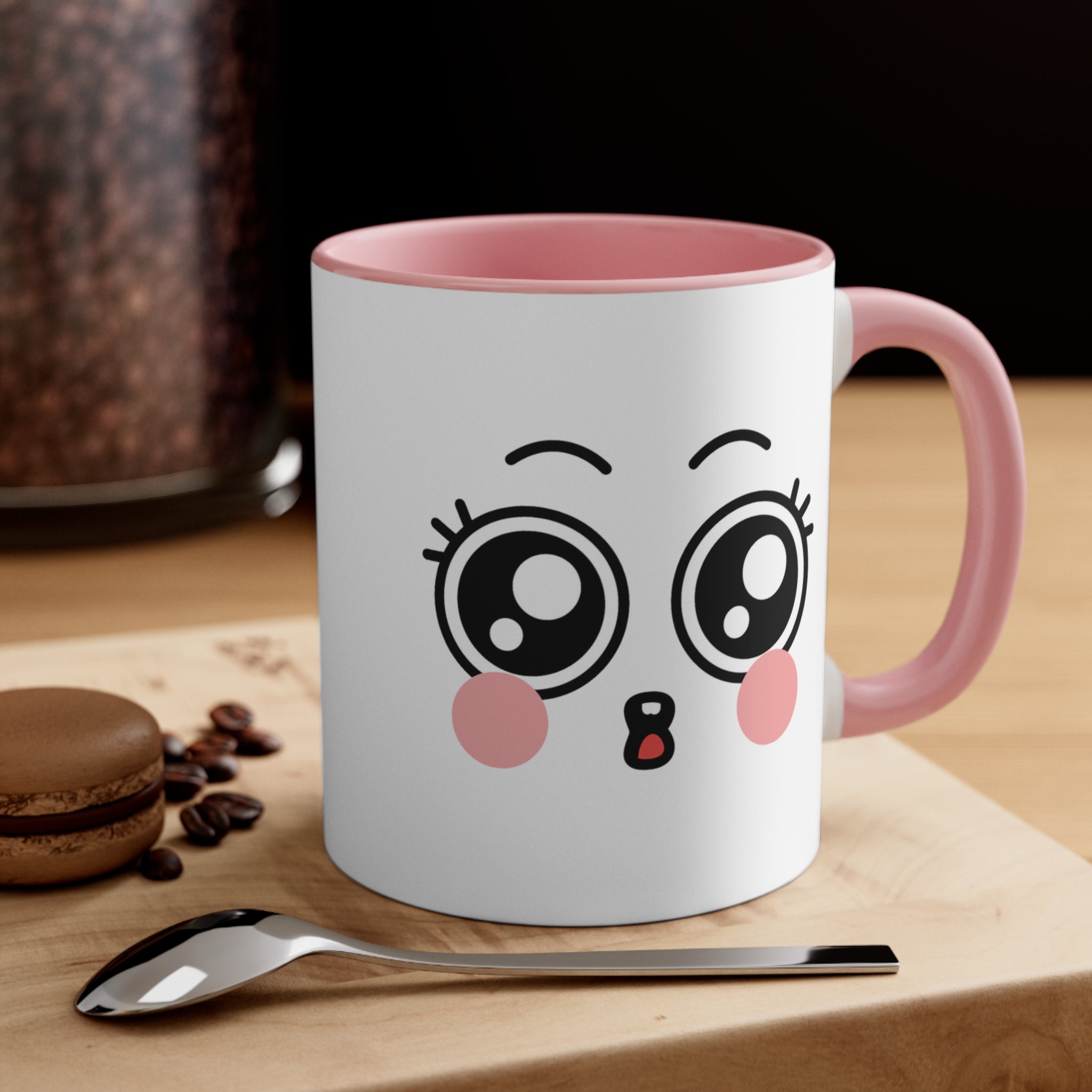 Smiling Face Dimples Cute Kawaii Anime Accent Coffee Mug, 11oz - Etsy