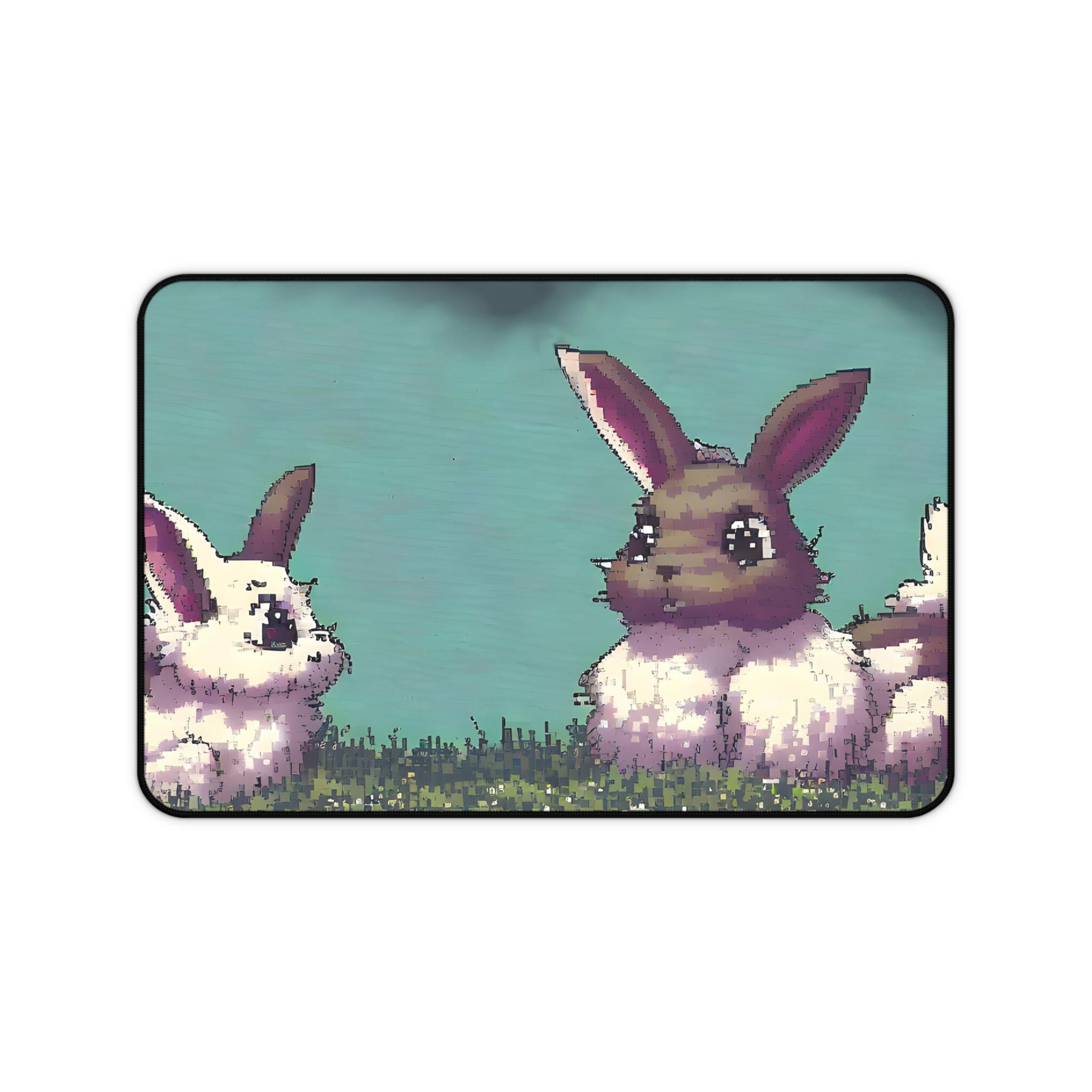 Pixel Art Kawaii Bunny Mouse Pad Anime Bunny Desk Mat Kawaii - Etsy