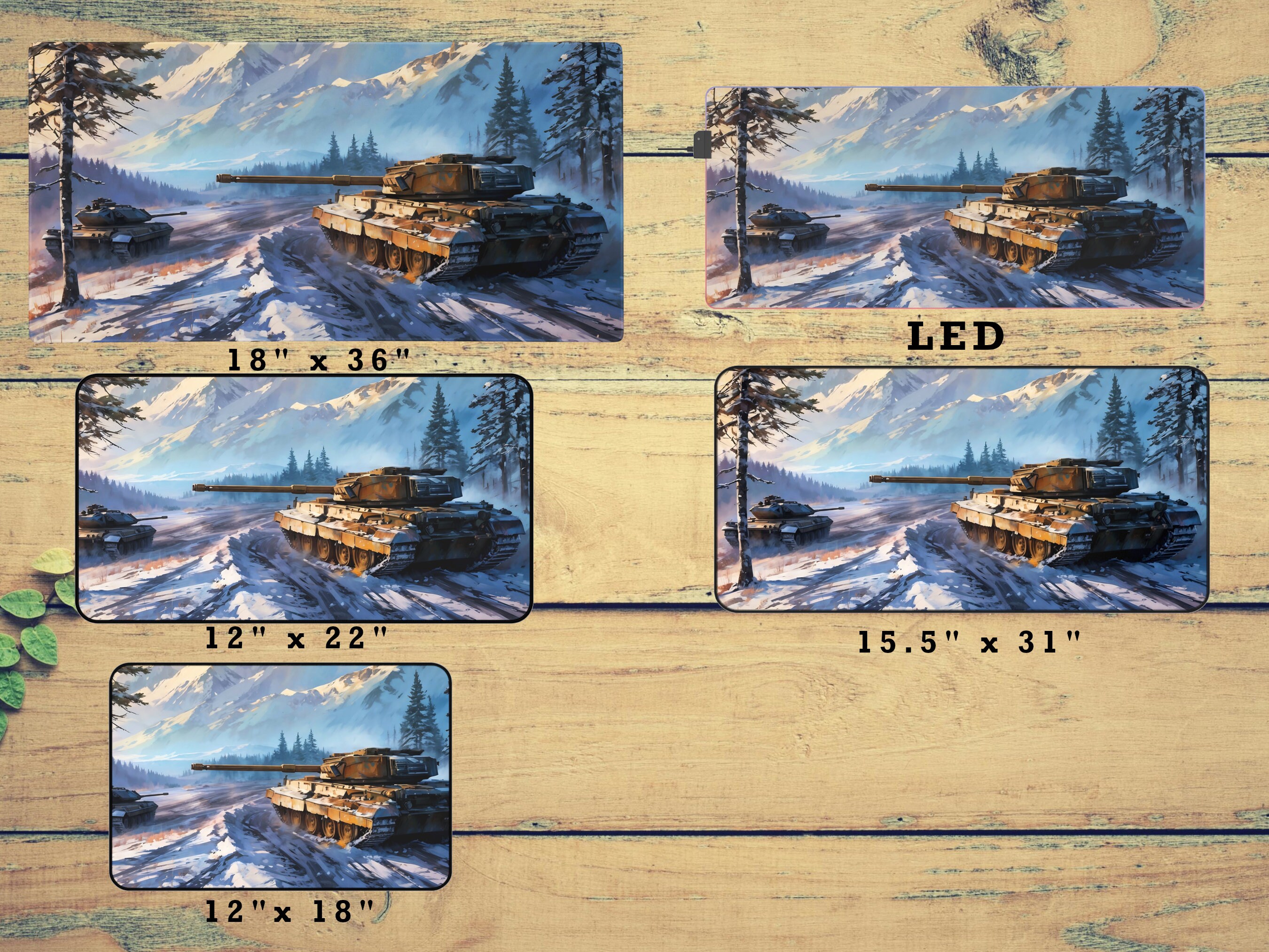 Tank Snow Mouse Pad, World War Desk Mat, Military, War, Tiger Tank ...