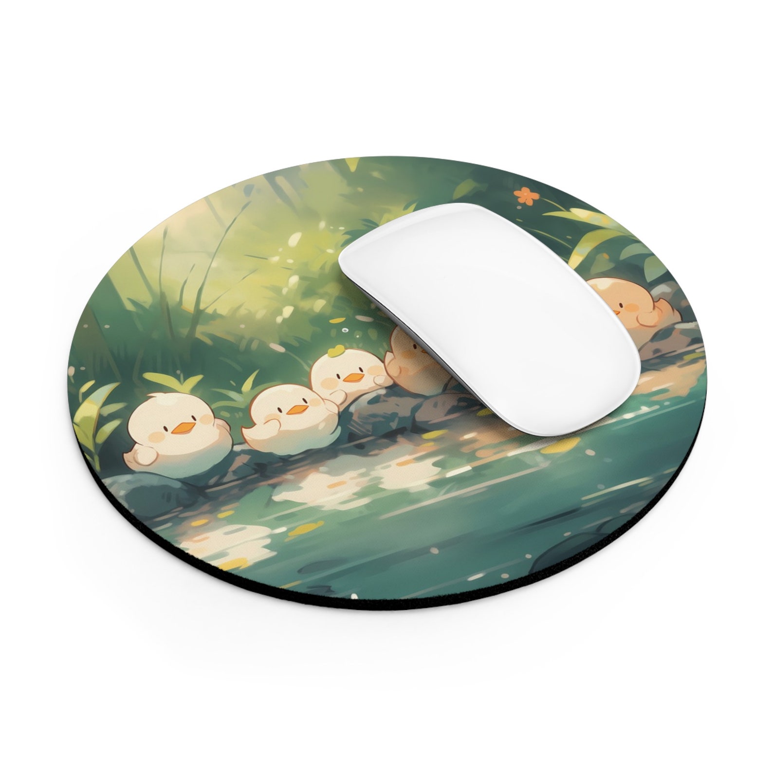 Cute Ducks Kawaii Lofi Mouse Pad, Duck Desk Mat, Cute Pastel Desk Mat ...