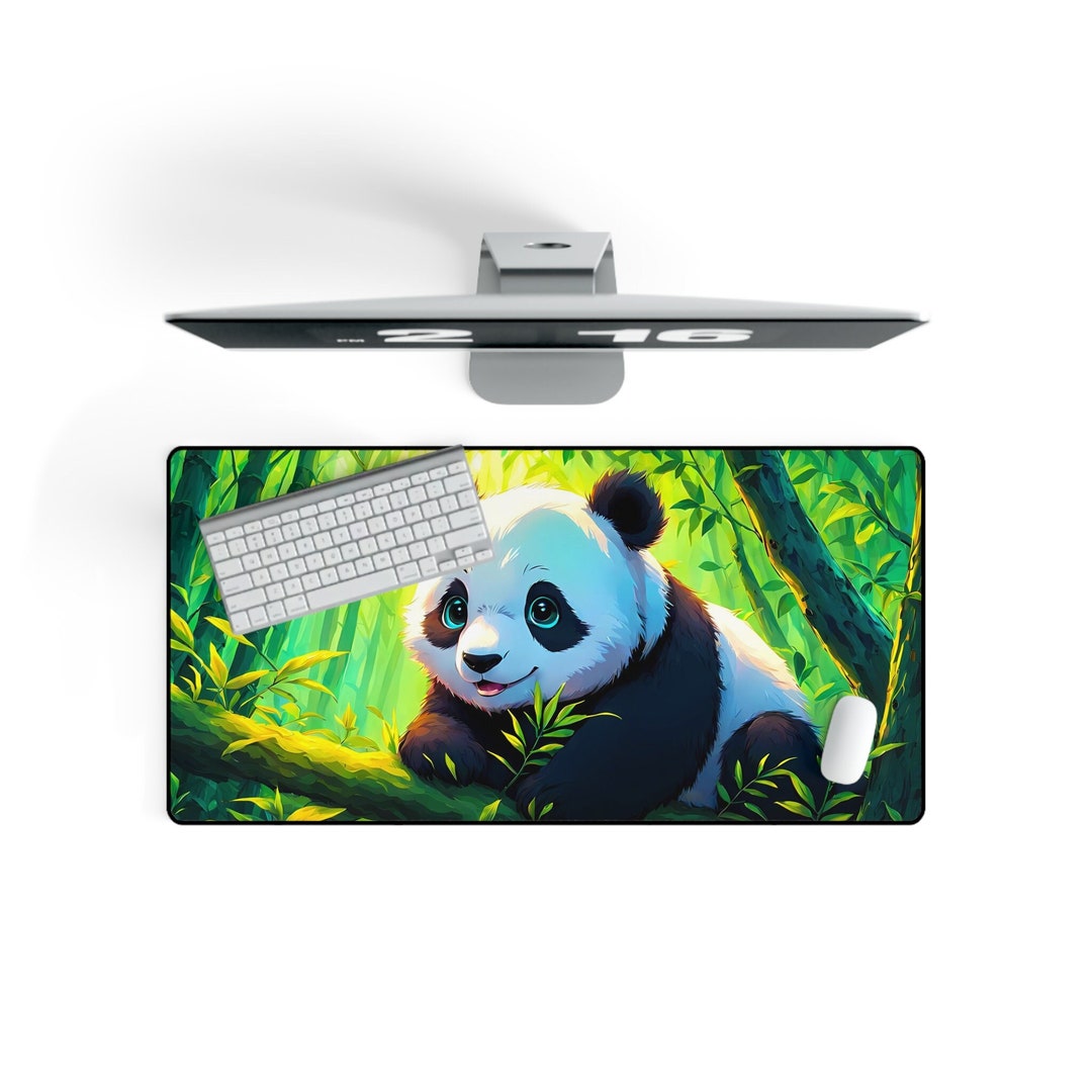 Baby Cute Panda Mouse Pad Kawaii Desk Mat Panda Desk Mat - Etsy