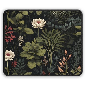 Floral Desk Mat, Botanical Mouse Pad, Vintage Desk Mat, Wildflower ...