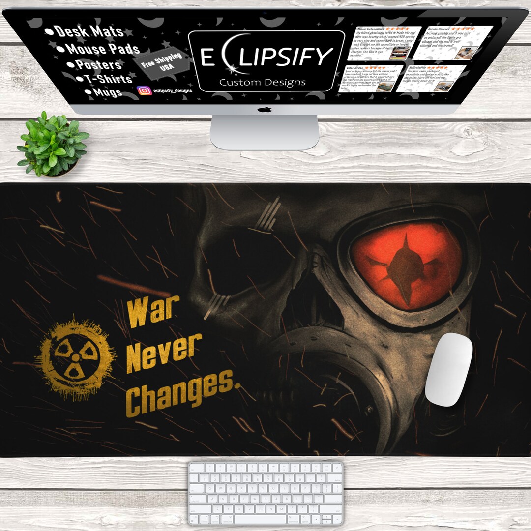 Nuclear Fall Out Mouse Pad, Nuclear Fall Out Desk Mat, War Never ...