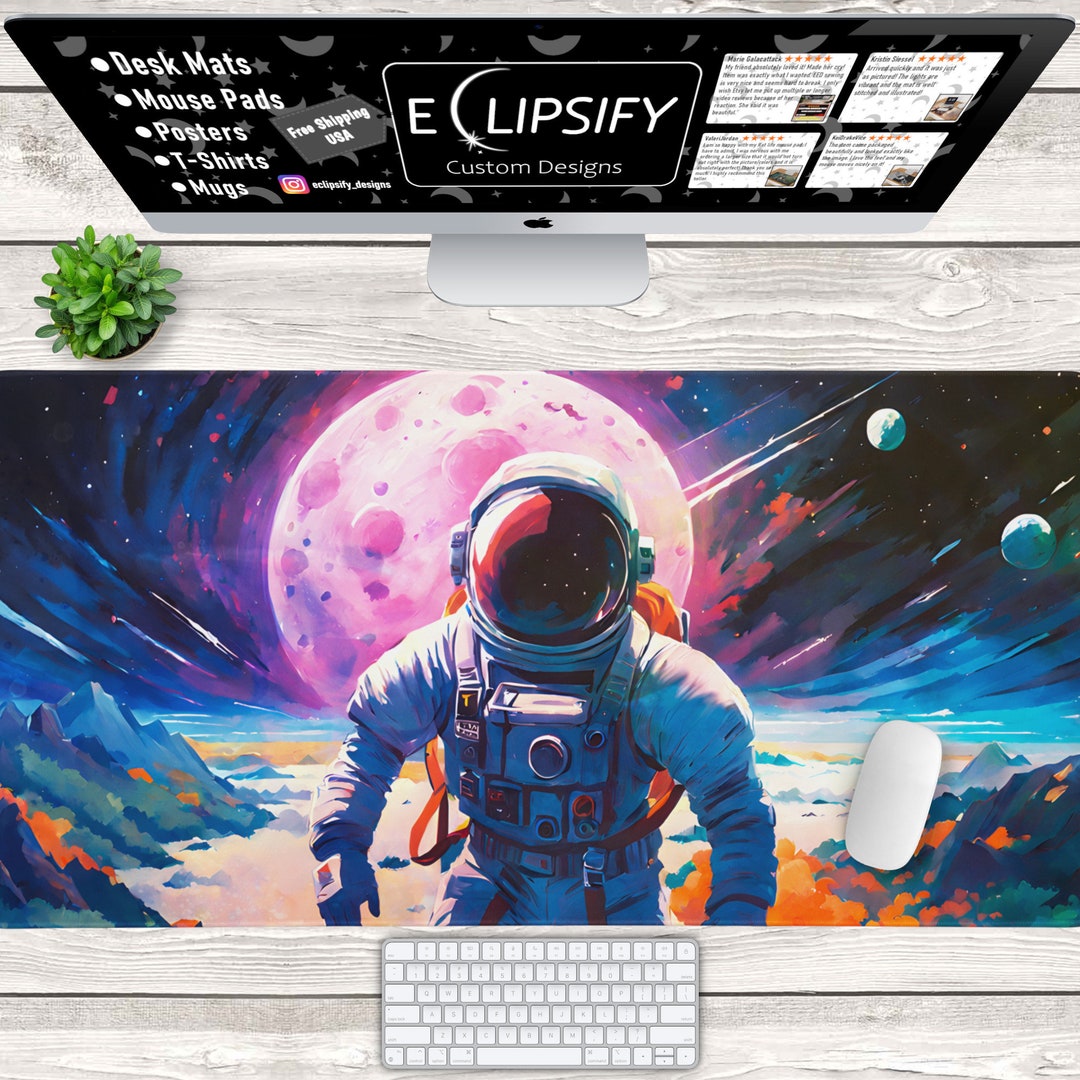 Astronaut Mouse Pad, Astronaut Desk Mat Space Mouse Pad, Colorful ...