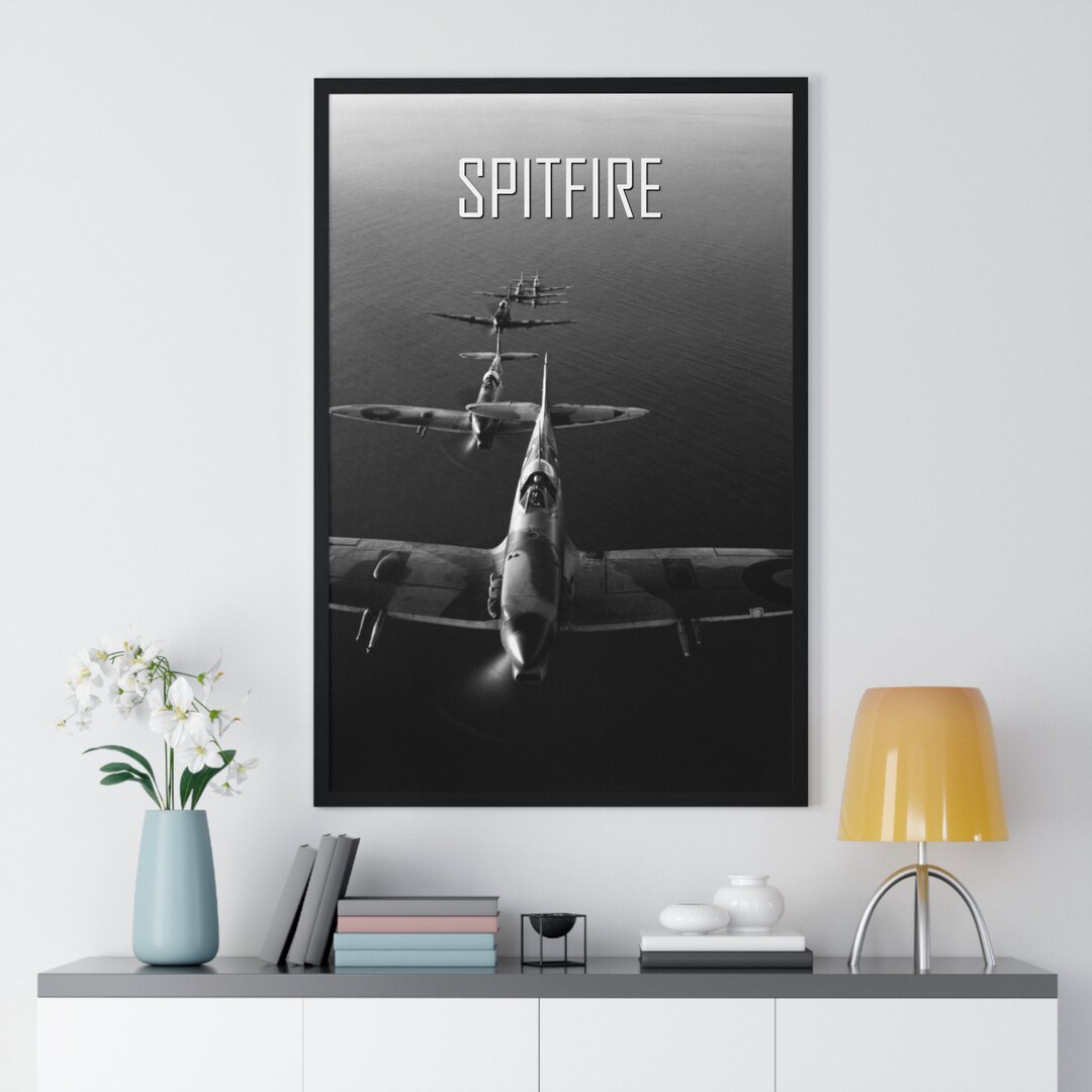 Spitfire Plane Poster Print, Aviation Poster, Plane Wall Art, Warplane ...