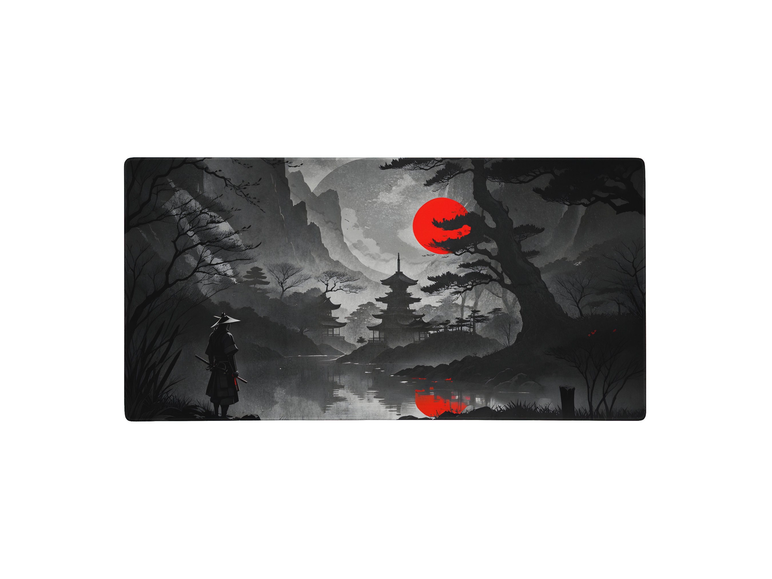 Japanese Samurai Mouse Pad, Japanese Desk Mat, Anime Mouse Pad ...