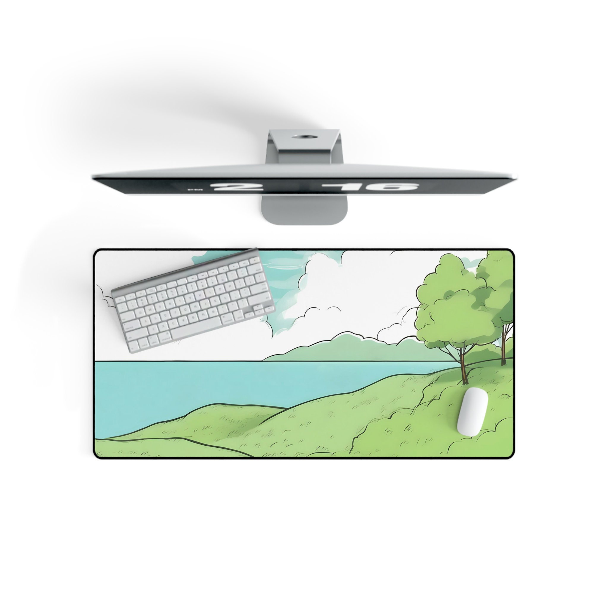 Green Grass Mouse Pad Green Grass Desk Mat Kawaii Mouse Pad - Etsy