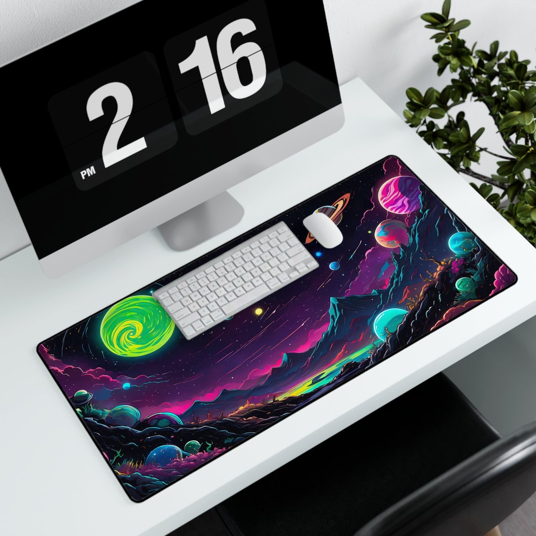 Space Planets Mouse Pad Space Desk Mat Galaxy Mouse Pad - Etsy