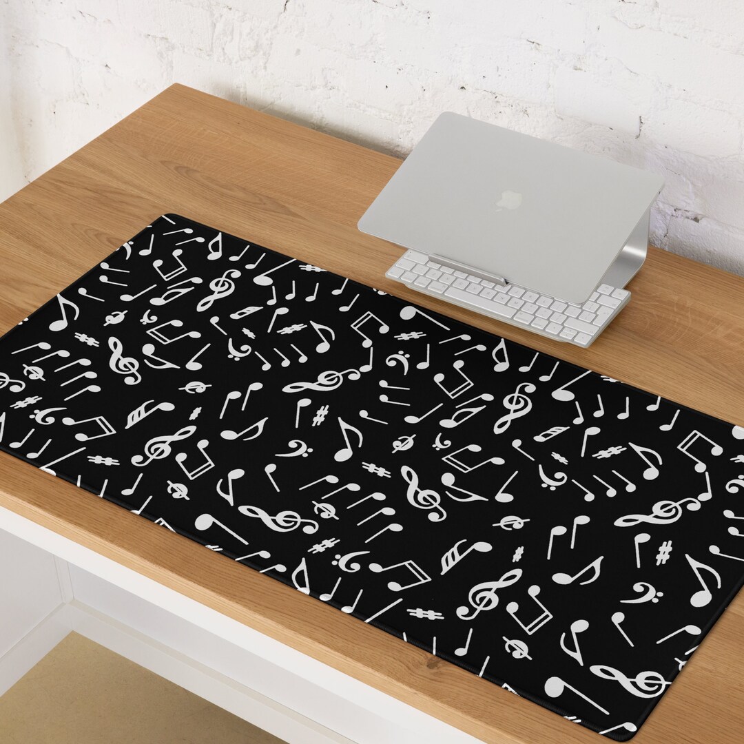 Music Mouse Pad, Music Notes Desk Mat, Music Lovers, Music Gift ...