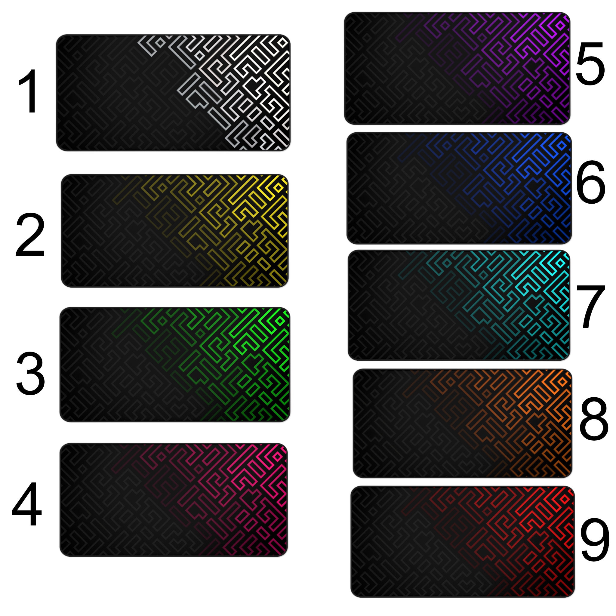 Black and White Pattern Mouse Pad Black and White Desk Mat - Etsy