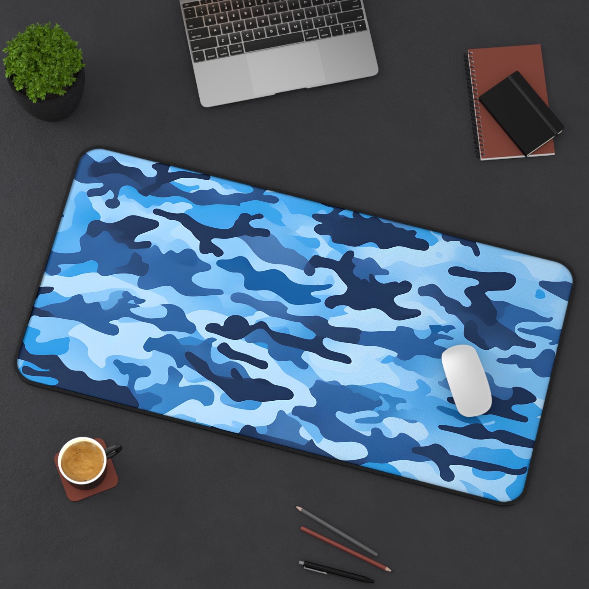 Blue Army Camo Desk Mat Blue Army Camo Mouse Pad Blue - Etsy