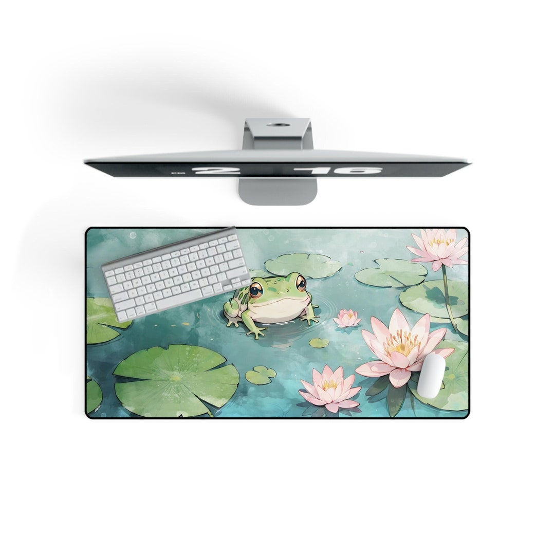 Frog Lofi Mouse Pad Kawaii Gaming Mouse Pad Cute Frog - Etsy