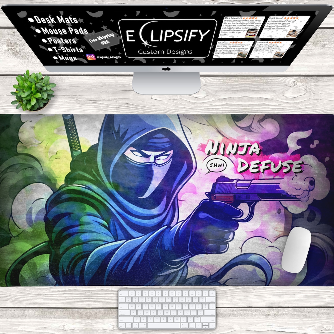 Ninja Defuse Mouse Pad, Ninja Defuse Desk Mat, Cool Mousepad, Video ...