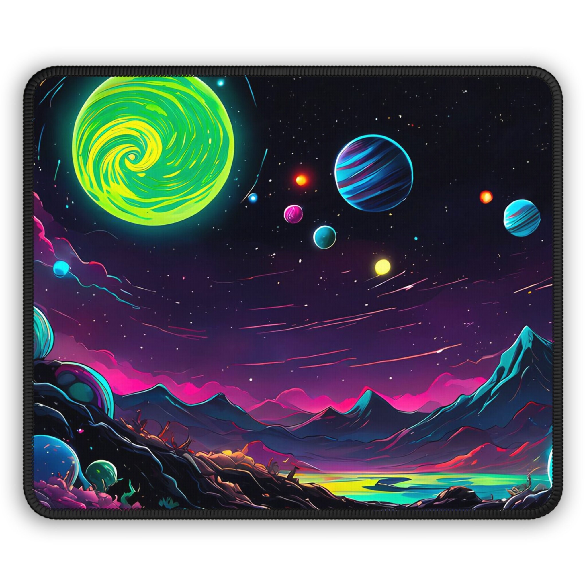 Space Planets Mouse Pad Space Desk Mat Galaxy Mouse Pad - Etsy