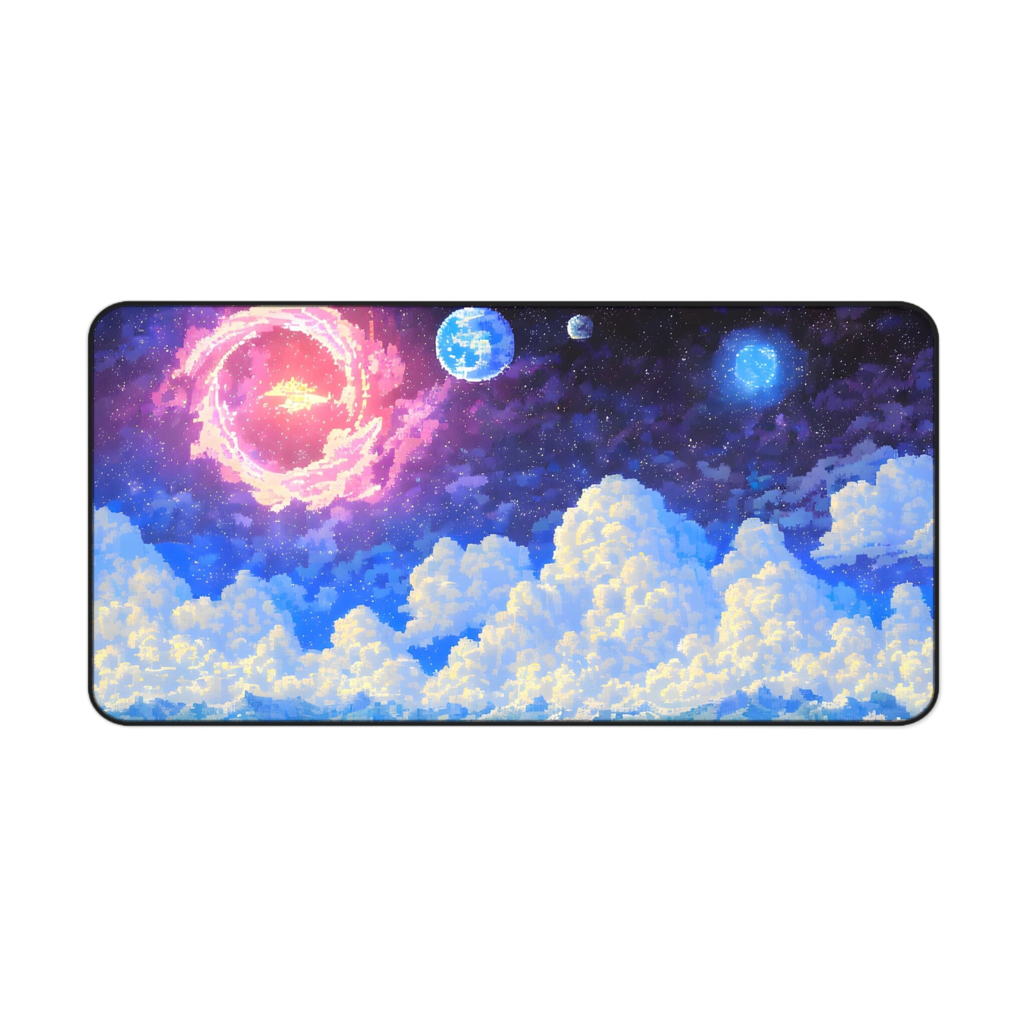 Pixel Art Space Mouse Pad Pixel Art Clouds Desk Mat Sunset - Etsy
