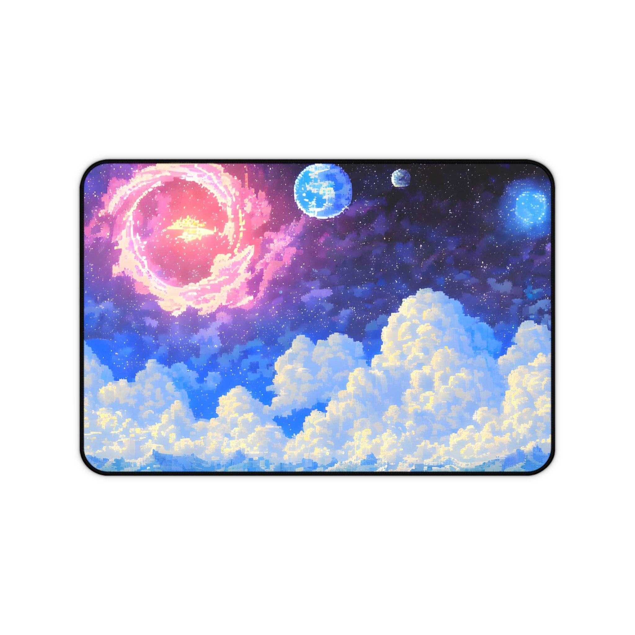 Pixel Art Space Mouse Pad Pixel Art Clouds Desk Mat Sunset - Etsy