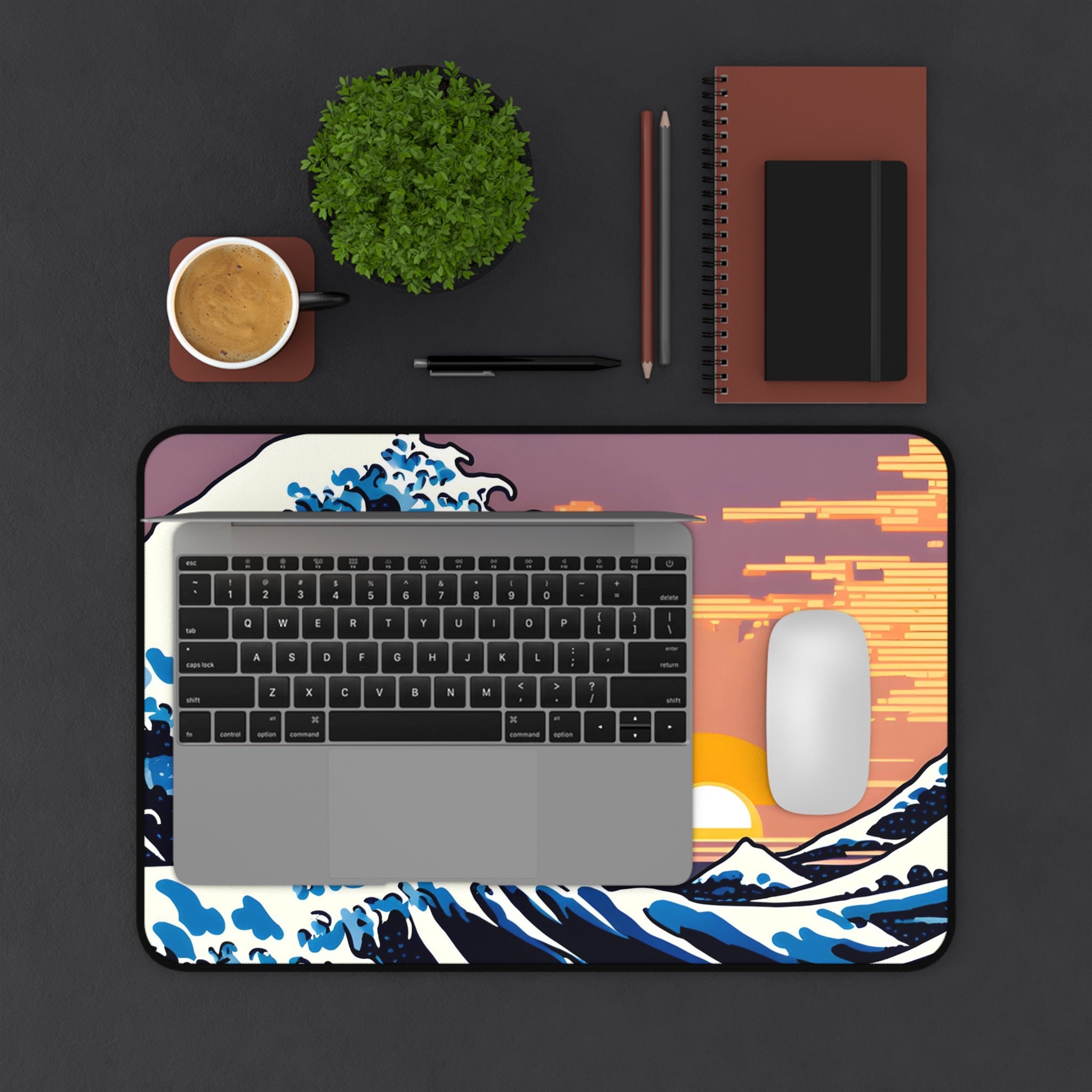 Pixel Art Great Wave Mouse Pad the Great Wave off Kanagawa - Etsy