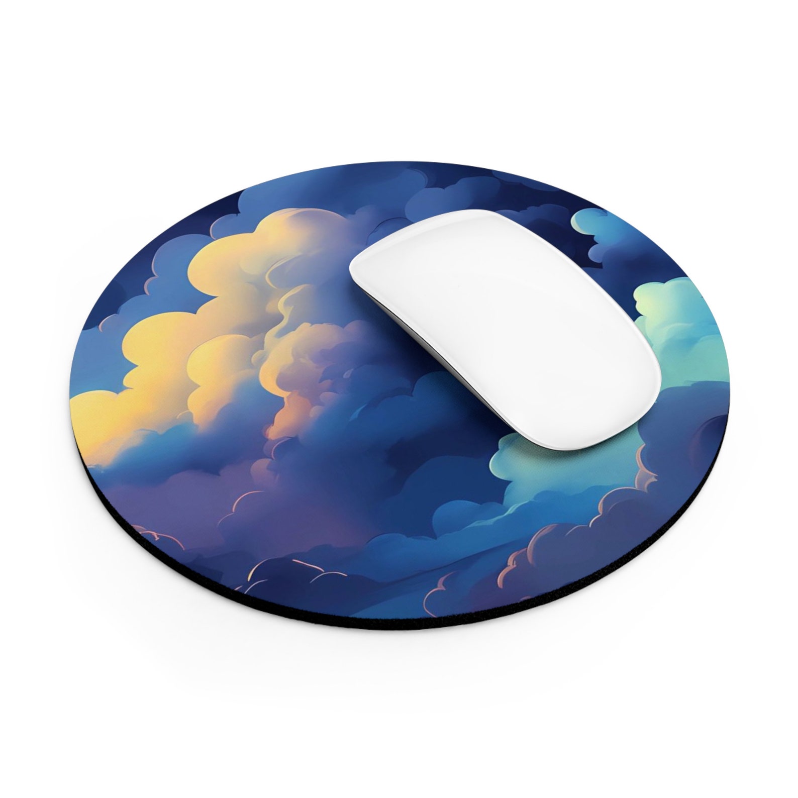 Blue Clouds Mouse Pad, Blue Desk Mat, Kawaii Mouse Pad, Sky Desk Pad ...
