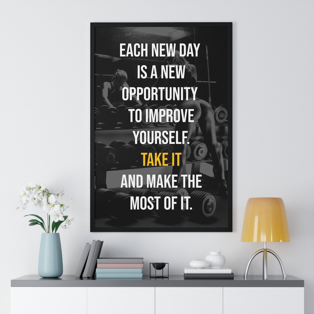 Gym Girl Motivational Poster Print, Home Gym Decor, Gym Wall Poster ...