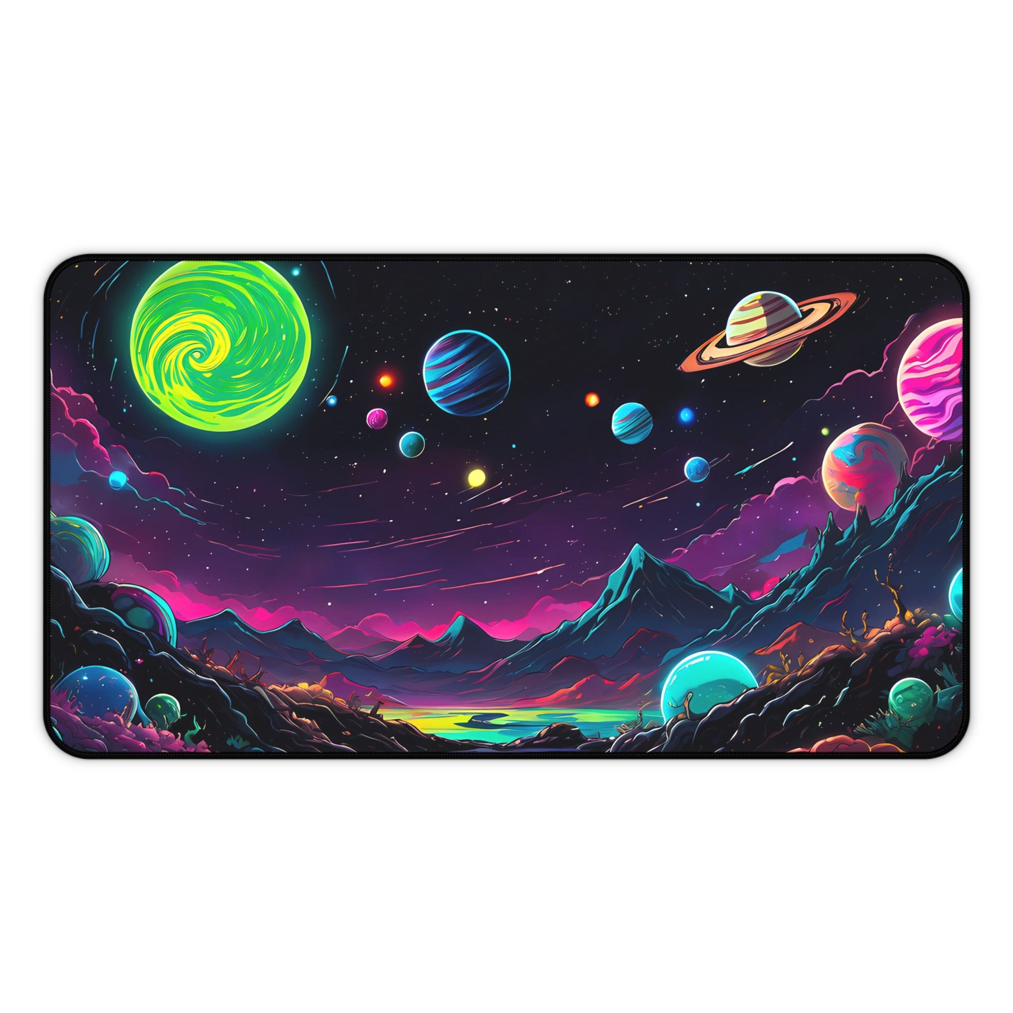 Space Planets Mouse Pad Space Desk Mat Galaxy Mouse Pad - Etsy