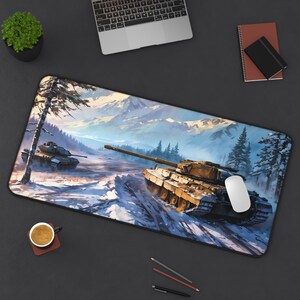 Tank Snow Mouse Pad, World War Desk Mat, Military, War, Tiger Tank ...