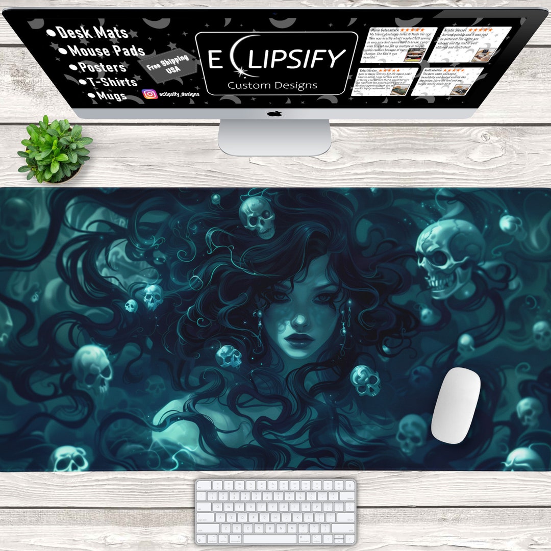 Medusa Anime Mouse Pad, Medusa Desk Mat, Video Game, Cute Anime Girl ...