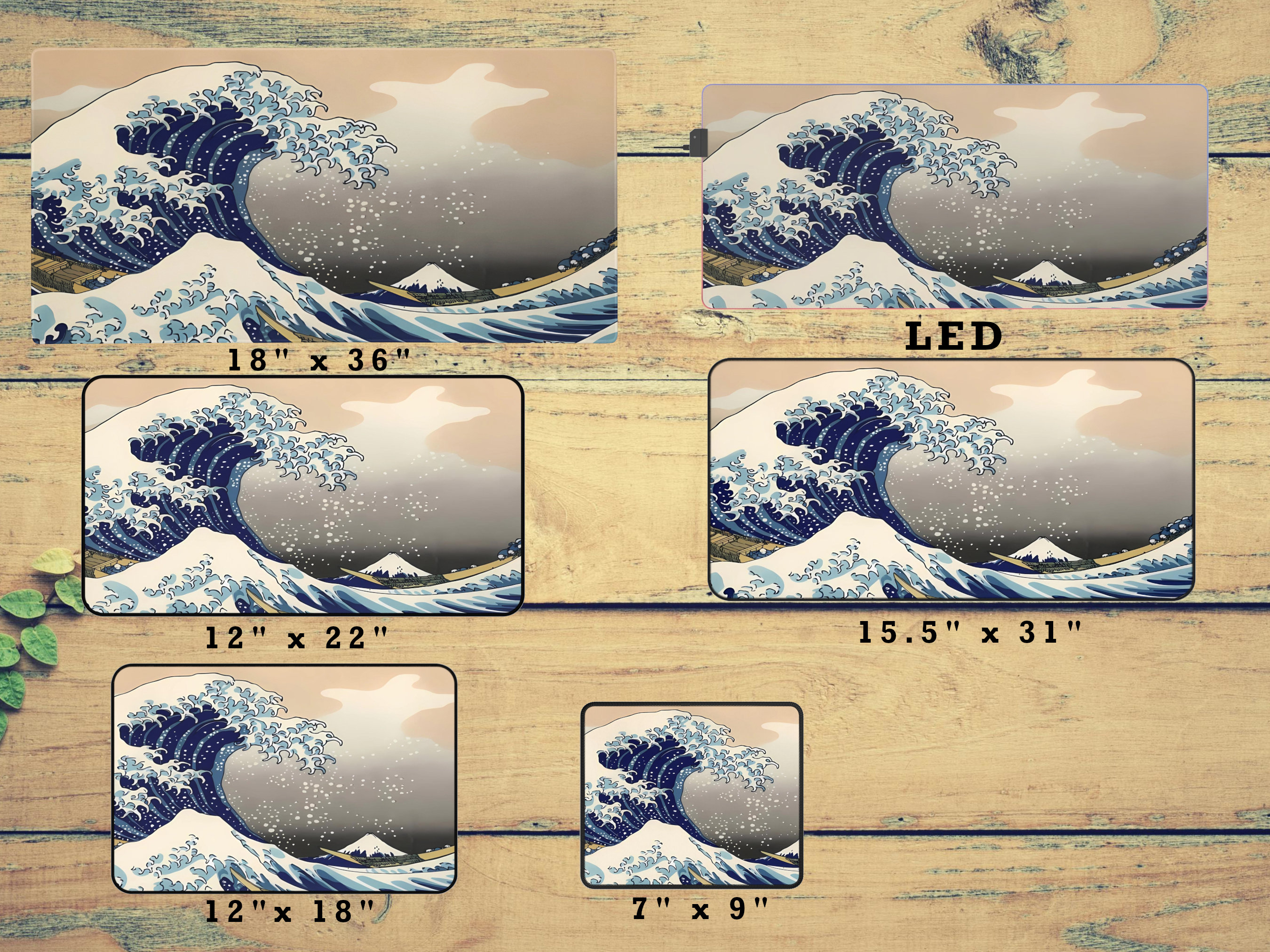 Great Wave Mouse Pad, the Great Wave off Kanagawa, Hokusai, Japanese ...