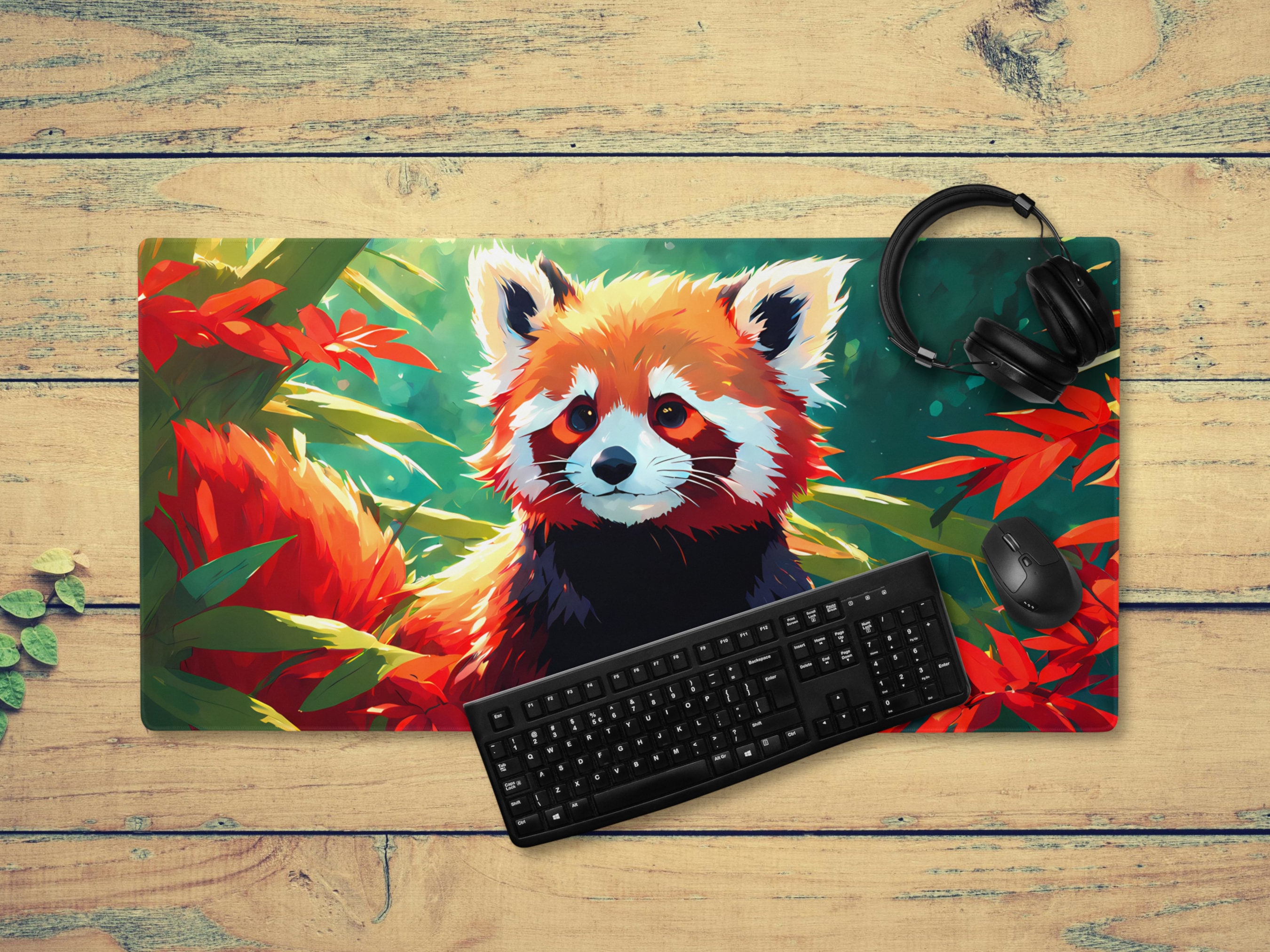 Red Panda Mouse Pad, Kawaii Desk Mat, Red Panda Desk Mat, Animal Mouse ...