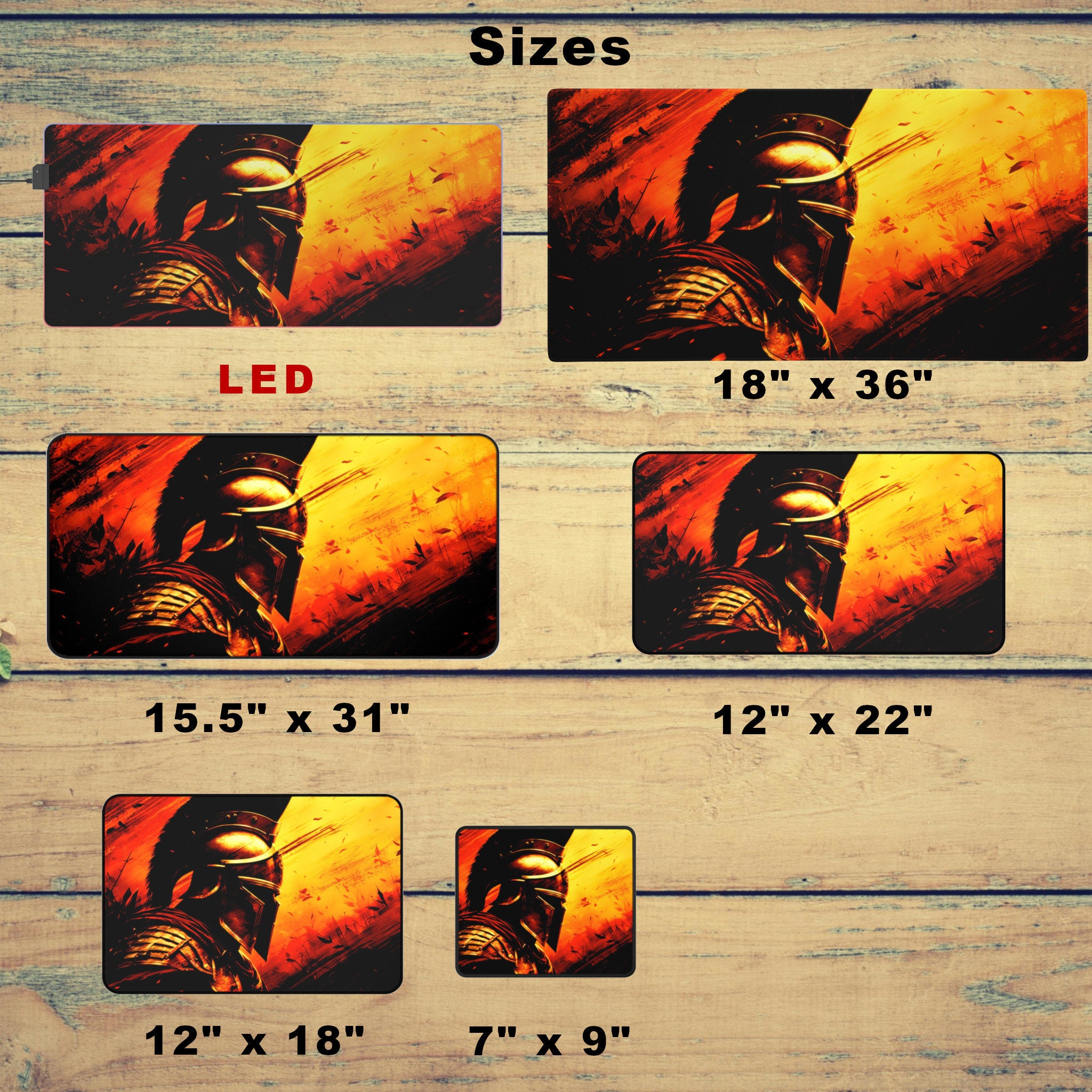 Spartan Mouse Pad, Spartan Desk Mat, Sword, Battle, Rome, Warrior ...