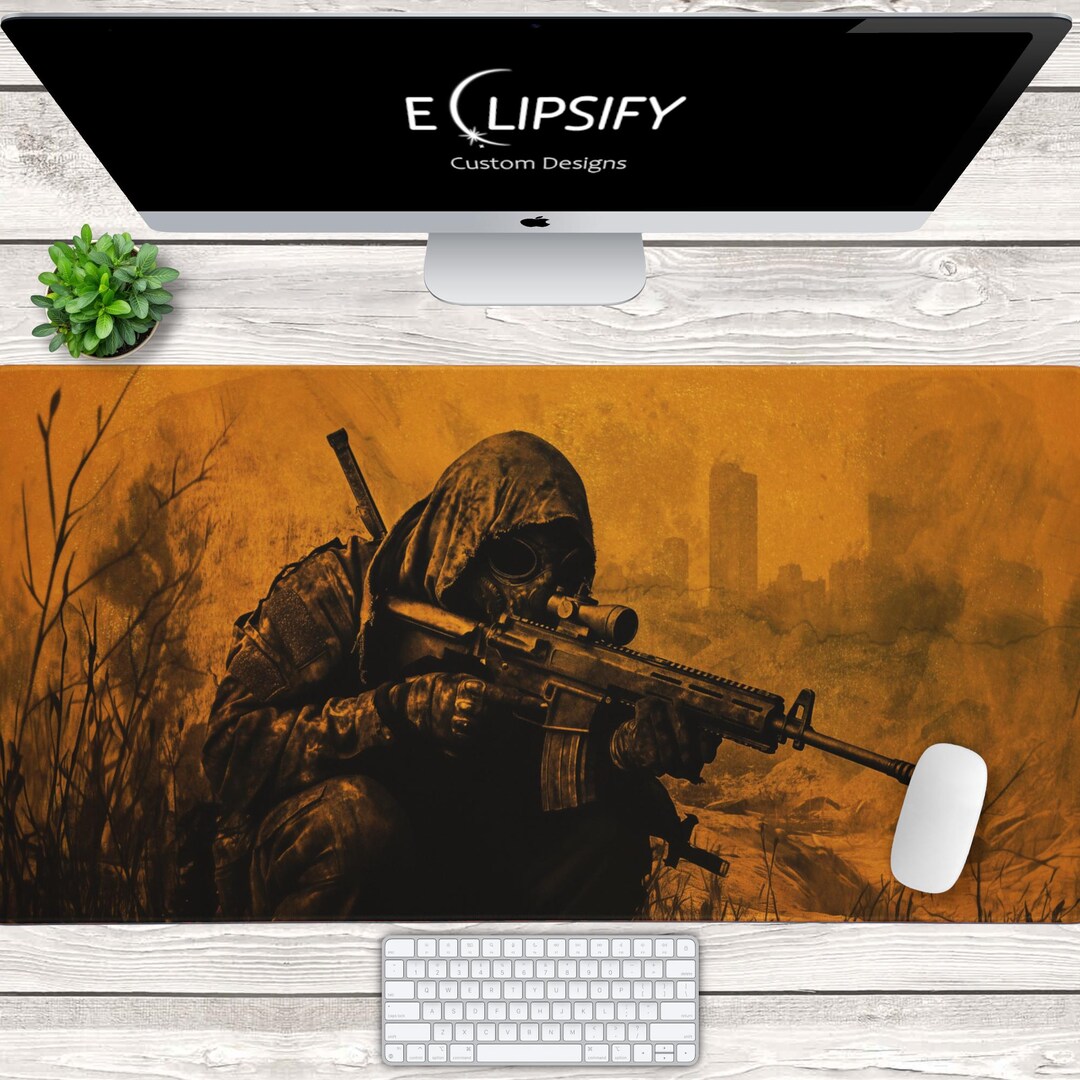 Nuclear Fall Out Mouse Pad, Stalker Mouse Pad, Gaming Desk Mat, Custom ...