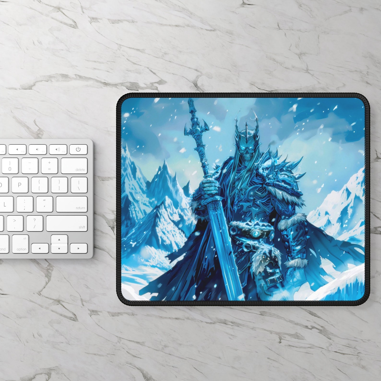 Lich King Mouse Pad, Lich King Blue Desk Mat, Mythical, Wizard ...