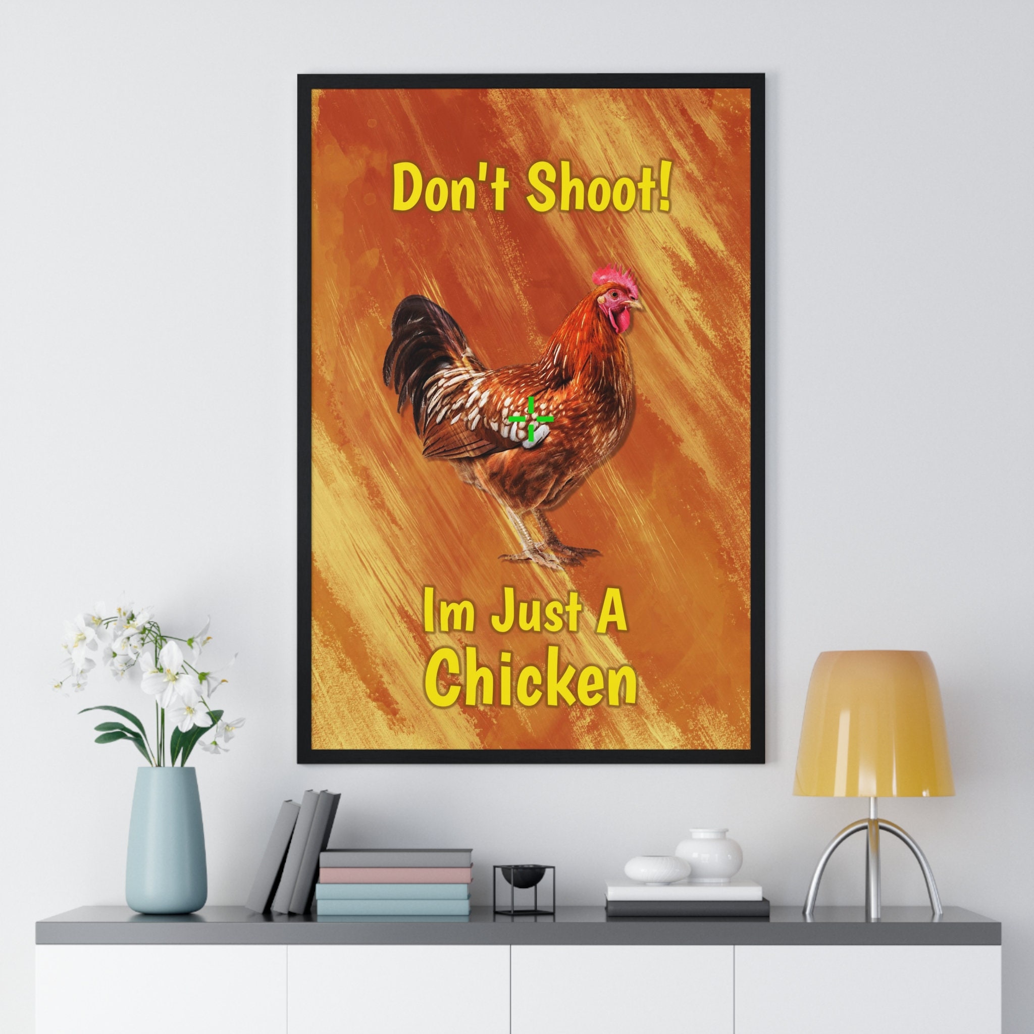 Funny Gaming Poster, Funny Poster, Chicken Poster, Meme Poster, FPS ...