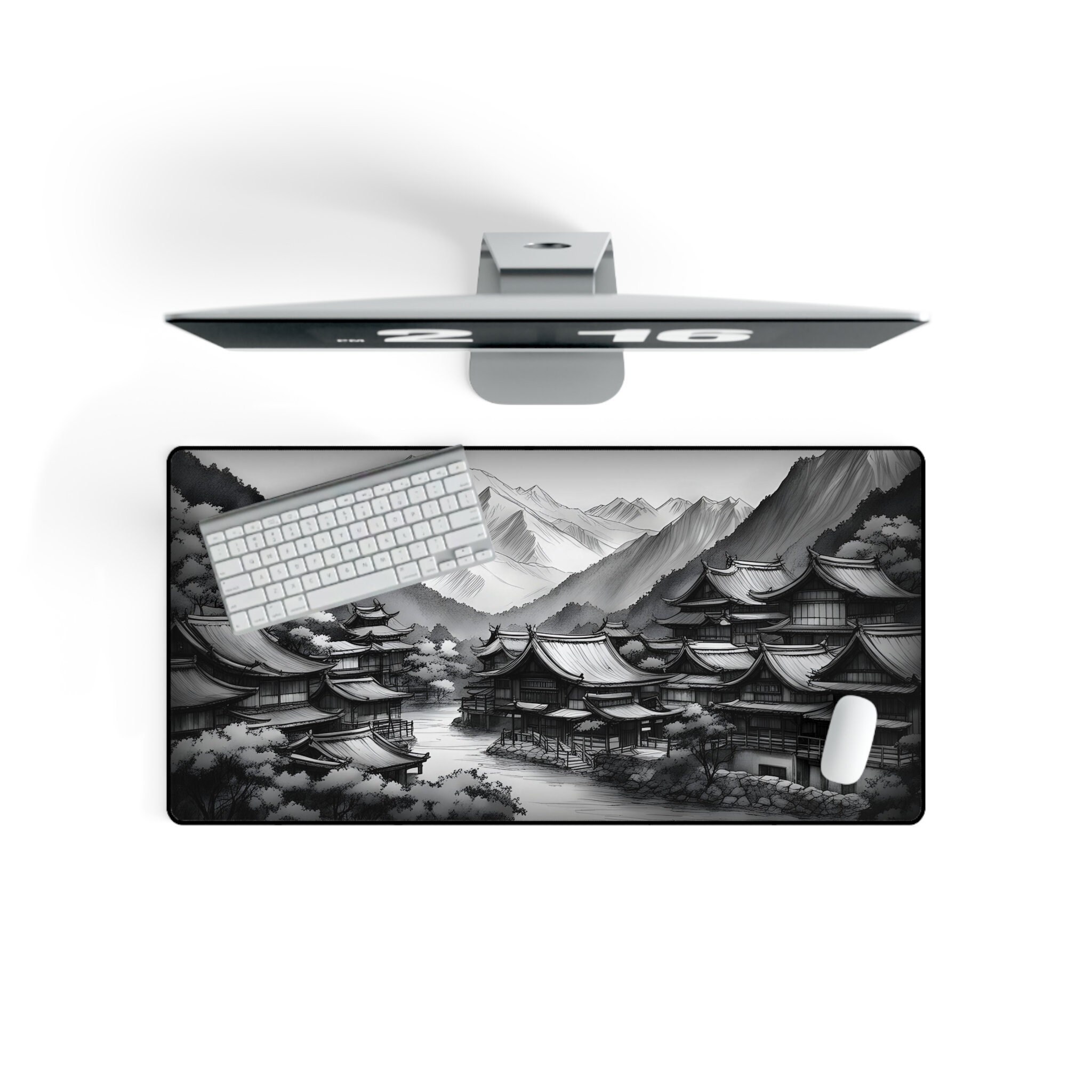 Japanese Aesthetic Drawing Mouse Pad Japanese Aesthetic - Etsy