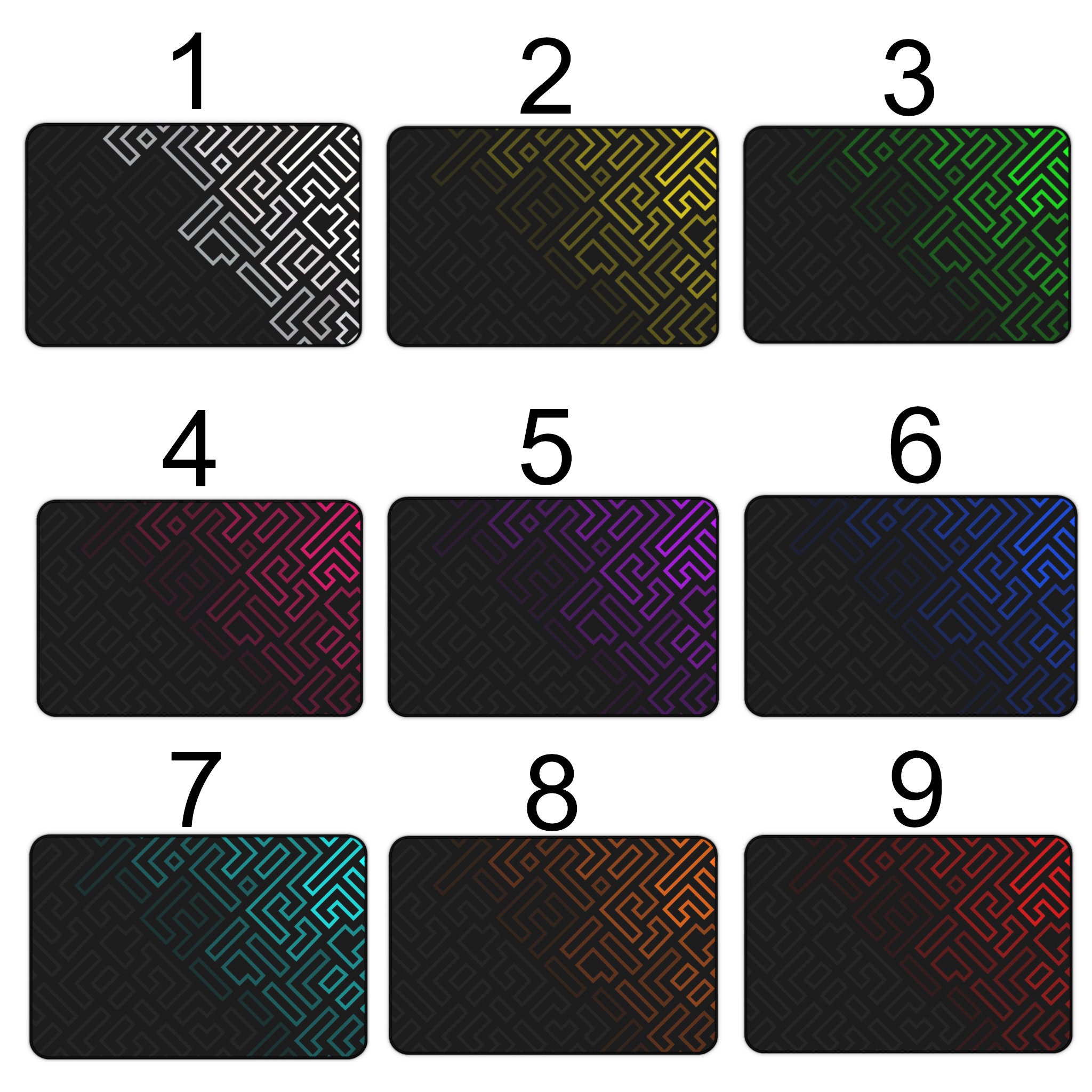 Black and White Pattern Mouse Pad Black and White Desk Mat - Etsy