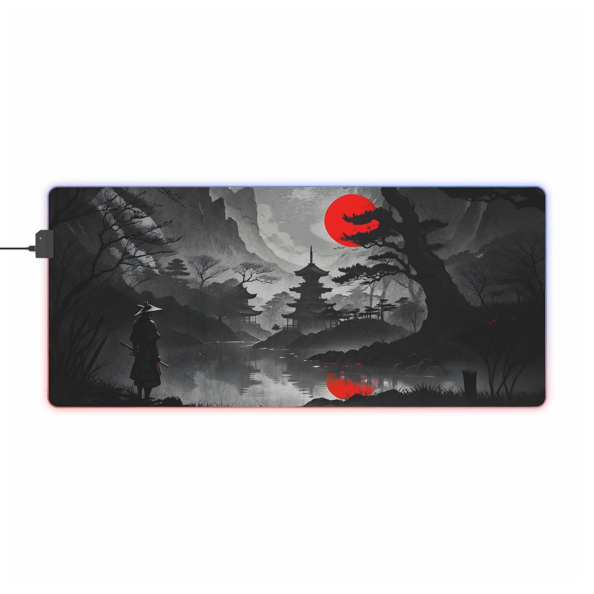 Japanese Samurai Mouse Pad, Japanese Desk Mat, Anime Mouse Pad ...