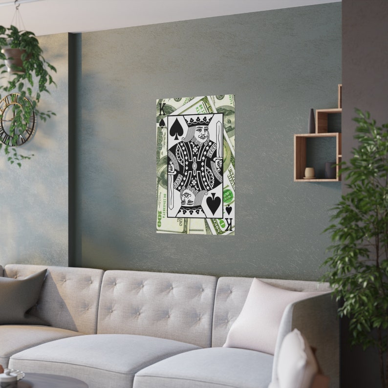 King of Spades Card Poster Print, Poker Cards, Blackjack, Money ...