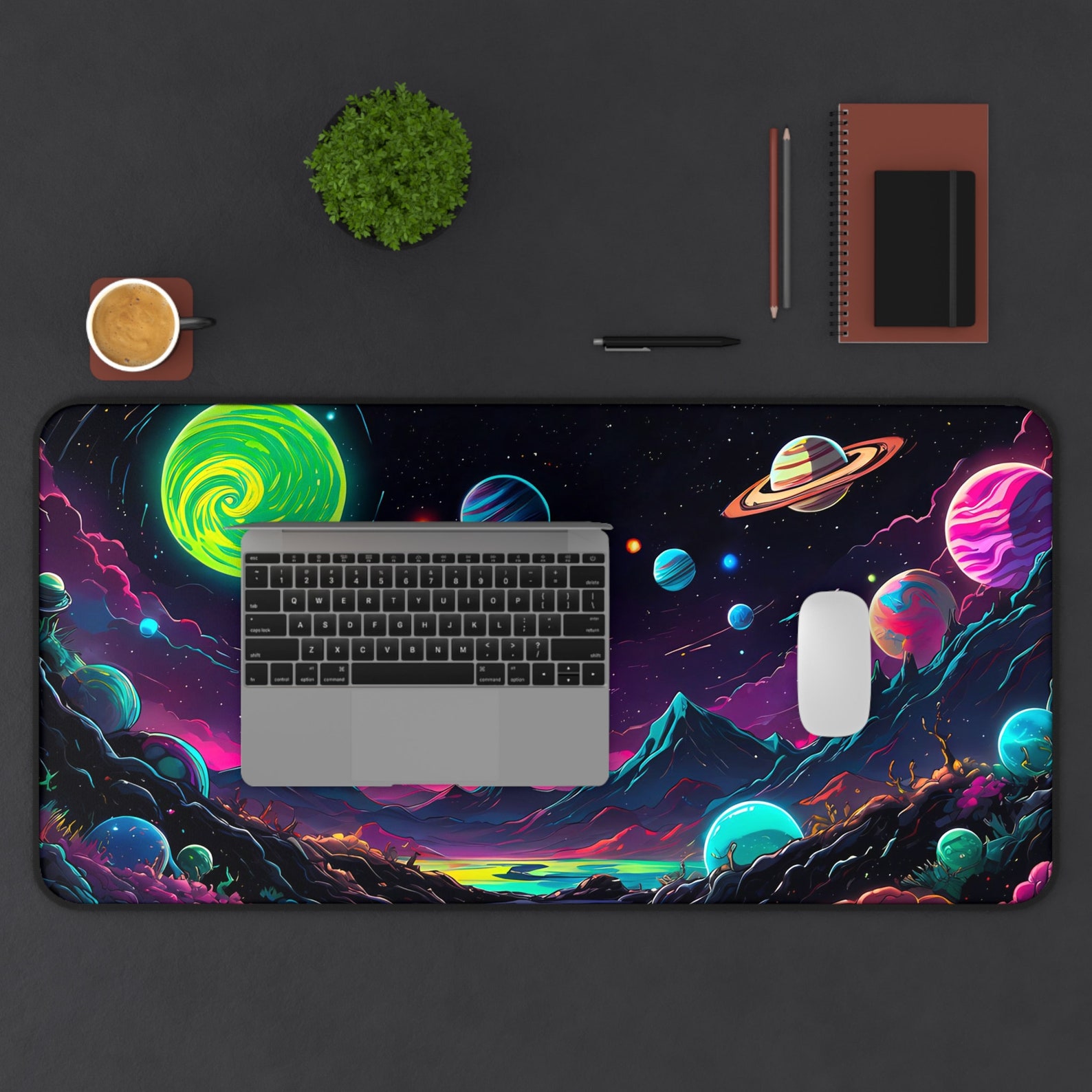 Space Planets Mouse Pad Space Desk Mat Galaxy Mouse Pad - Etsy