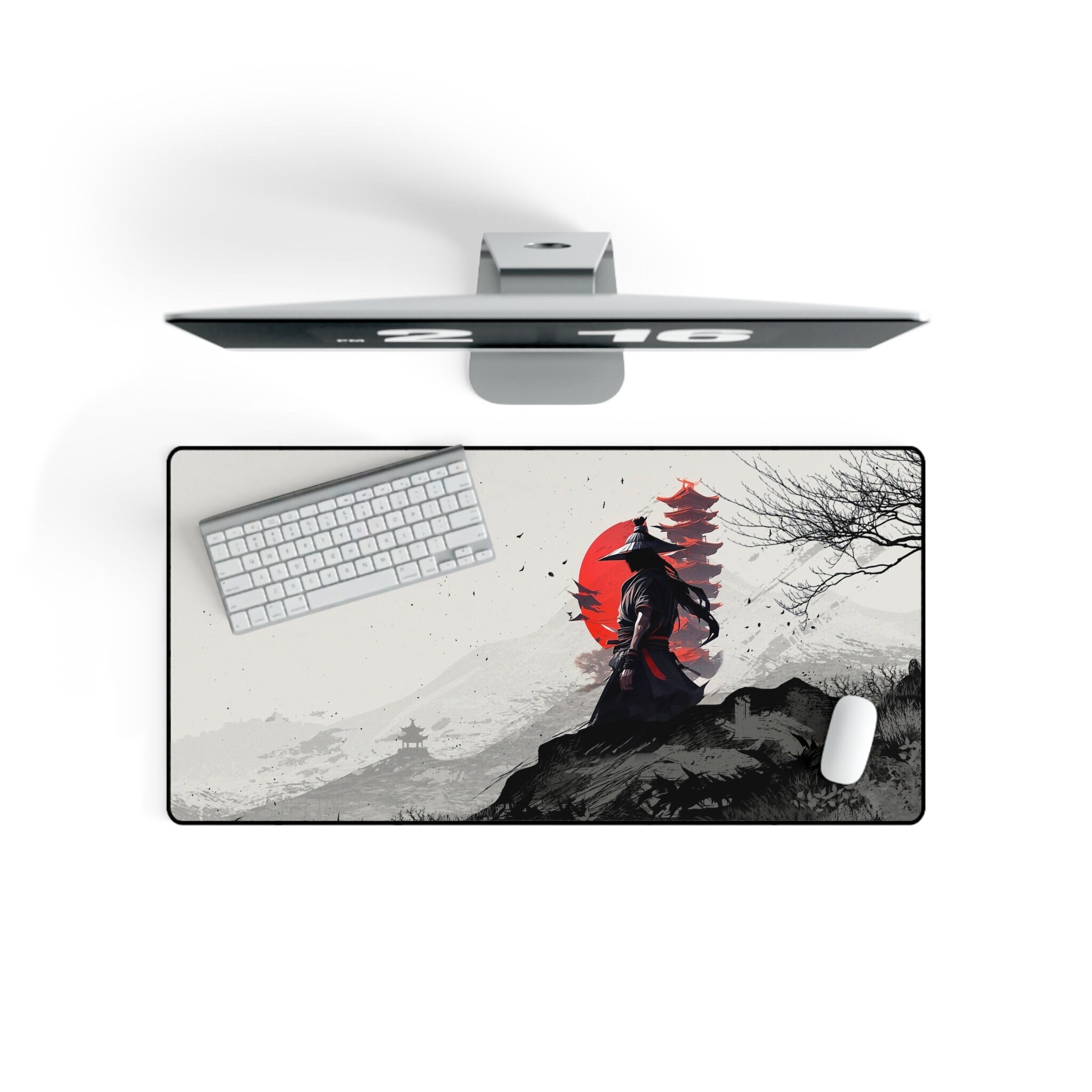 Japanese Samurai Mouse Pad Japanese Samurai Desk Mat - Etsy