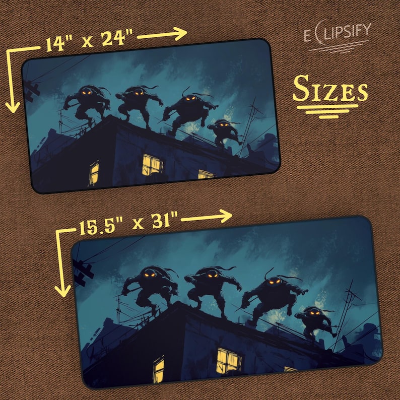 Turtle Ninja TCG Playmat, Ninja MTG Play Mat With Zones, Turtles ...