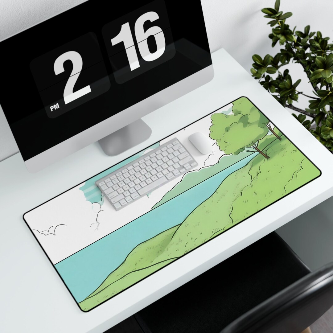 Green Grass Mouse Pad Green Grass Desk Mat Kawaii Mouse Pad - Etsy