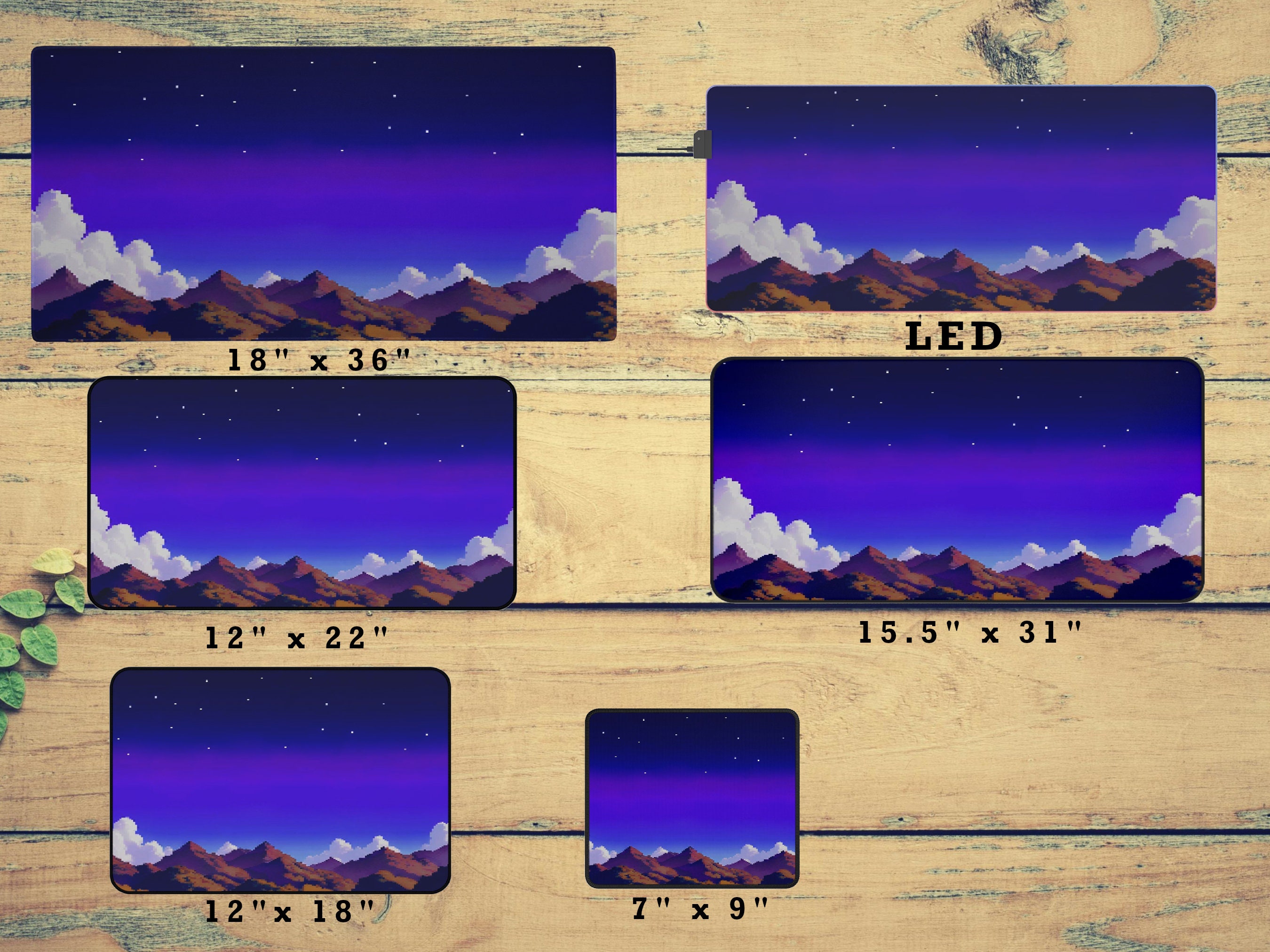 Star Valley Pixel Art Desk Mat, Pixel Art Mouse Pad, Cloud Mouse Pads ...