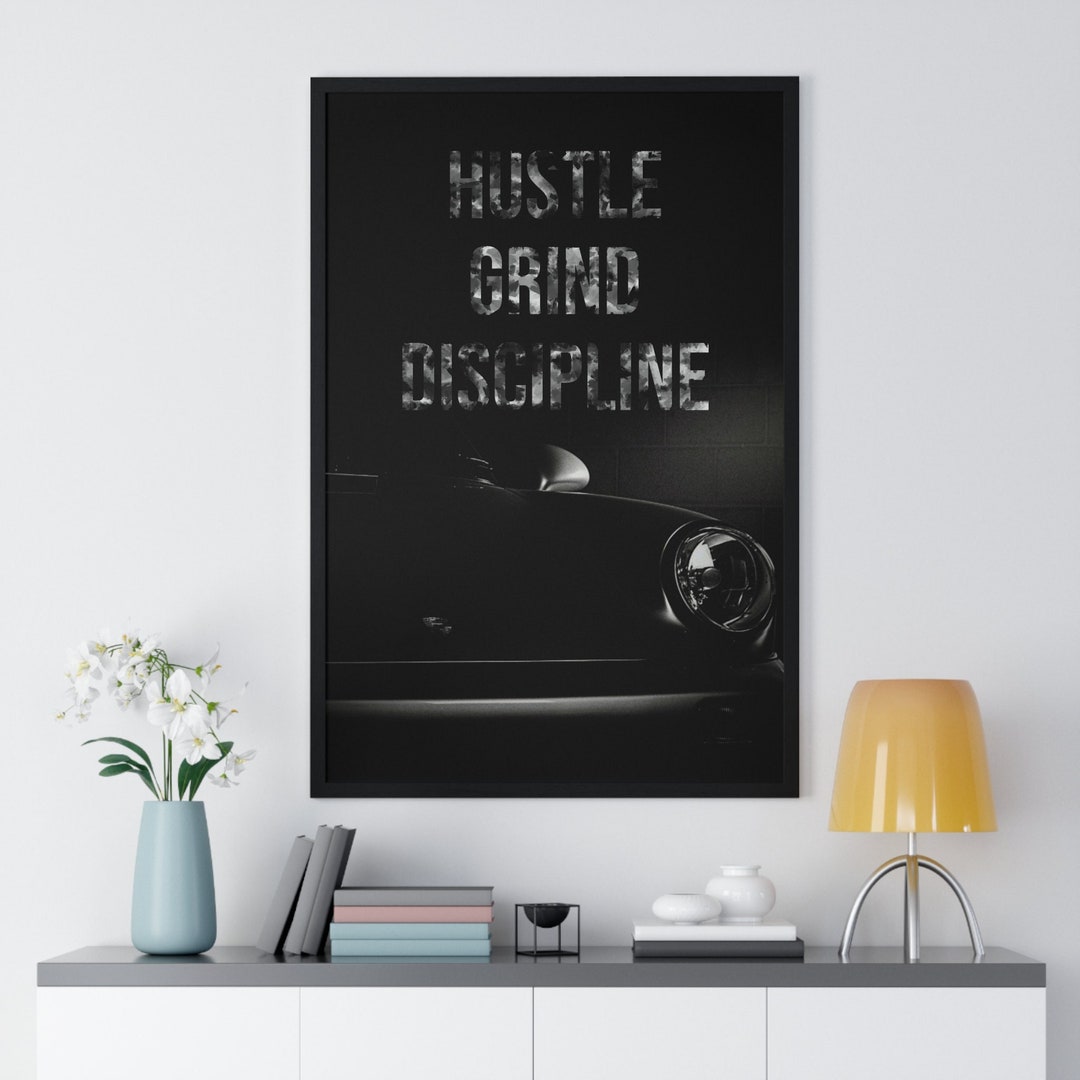 Hustle Grind Discipline Poster Print, Motivational Decor, Inspirational ...