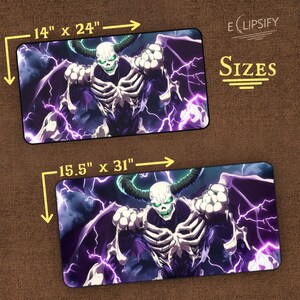 Skeleton TCG Playmat, Fantasy MTG Play Mat With Zones, Purple , Summon ...