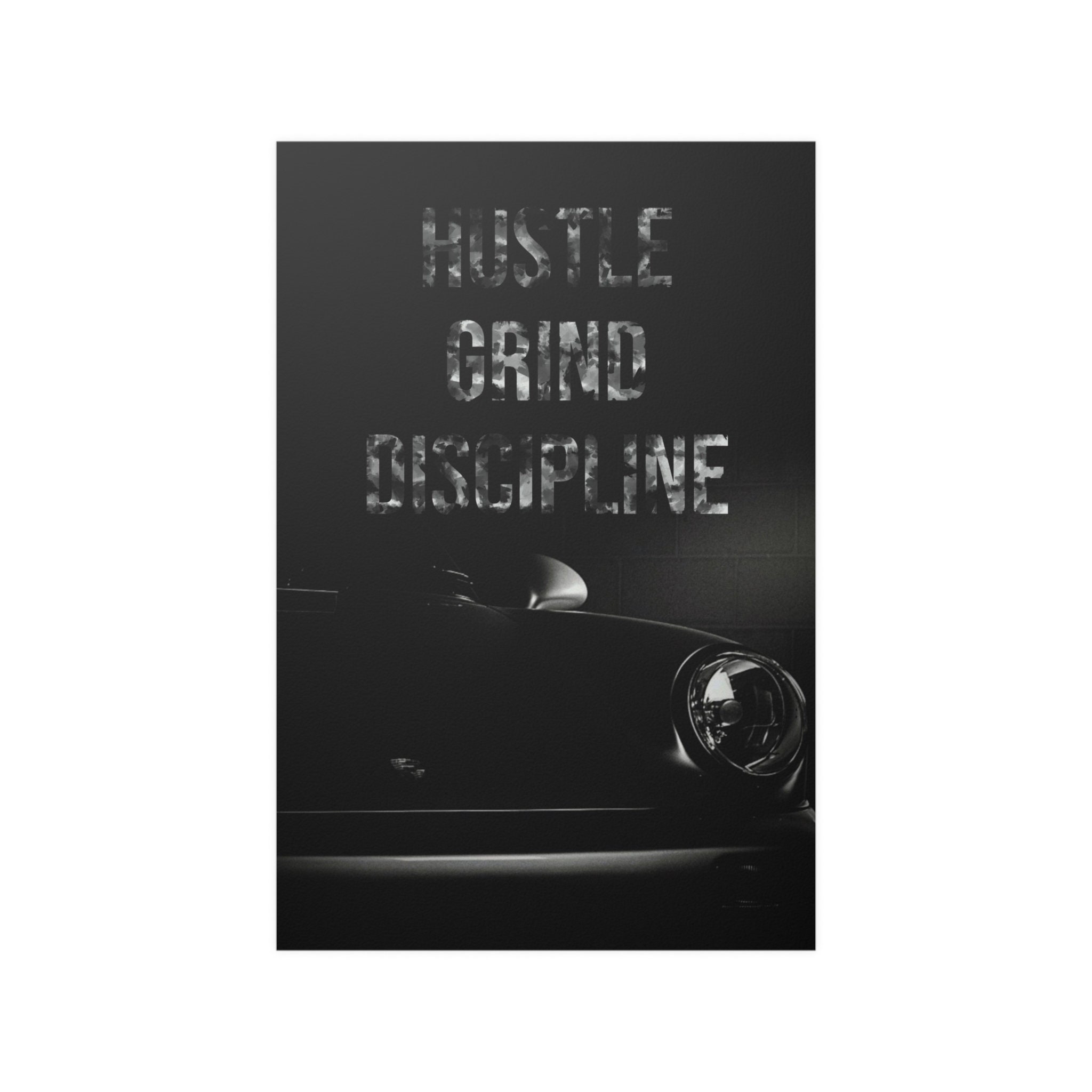Hustle Grind Discipline Poster Print, Motivational Decor, Inspirational ...