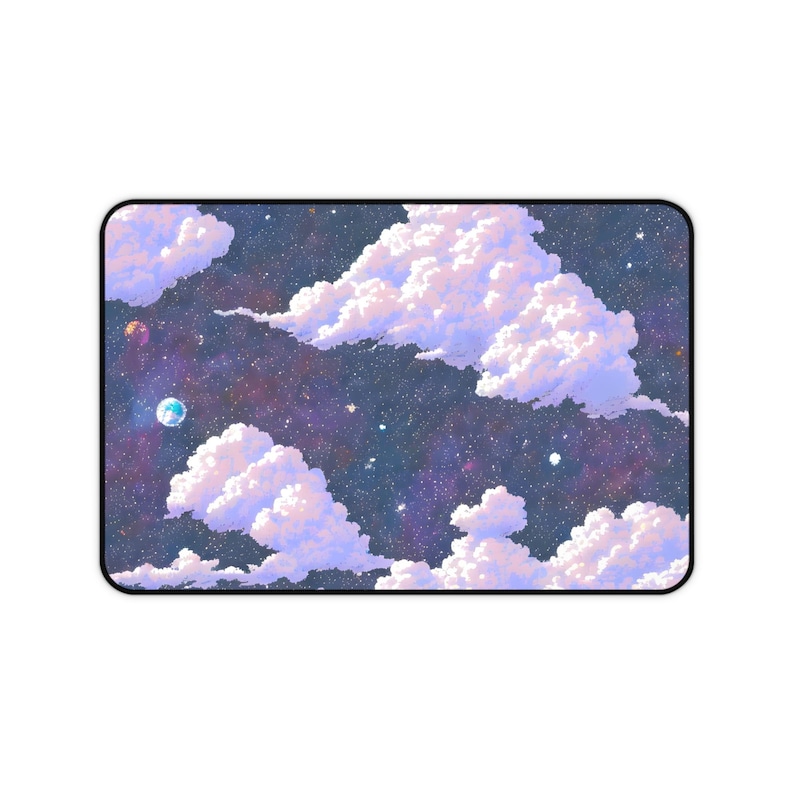 Pixel Art Clouds Mouse Pad Pixel Art Space Desk Mat Sunset - Etsy